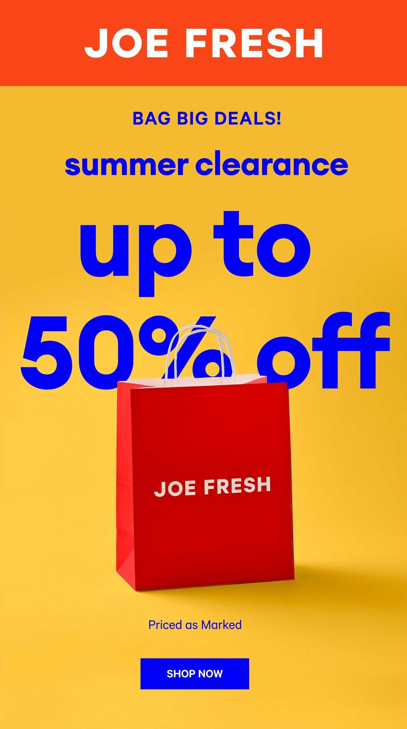Joe Fresh Flyer August 1 to 13