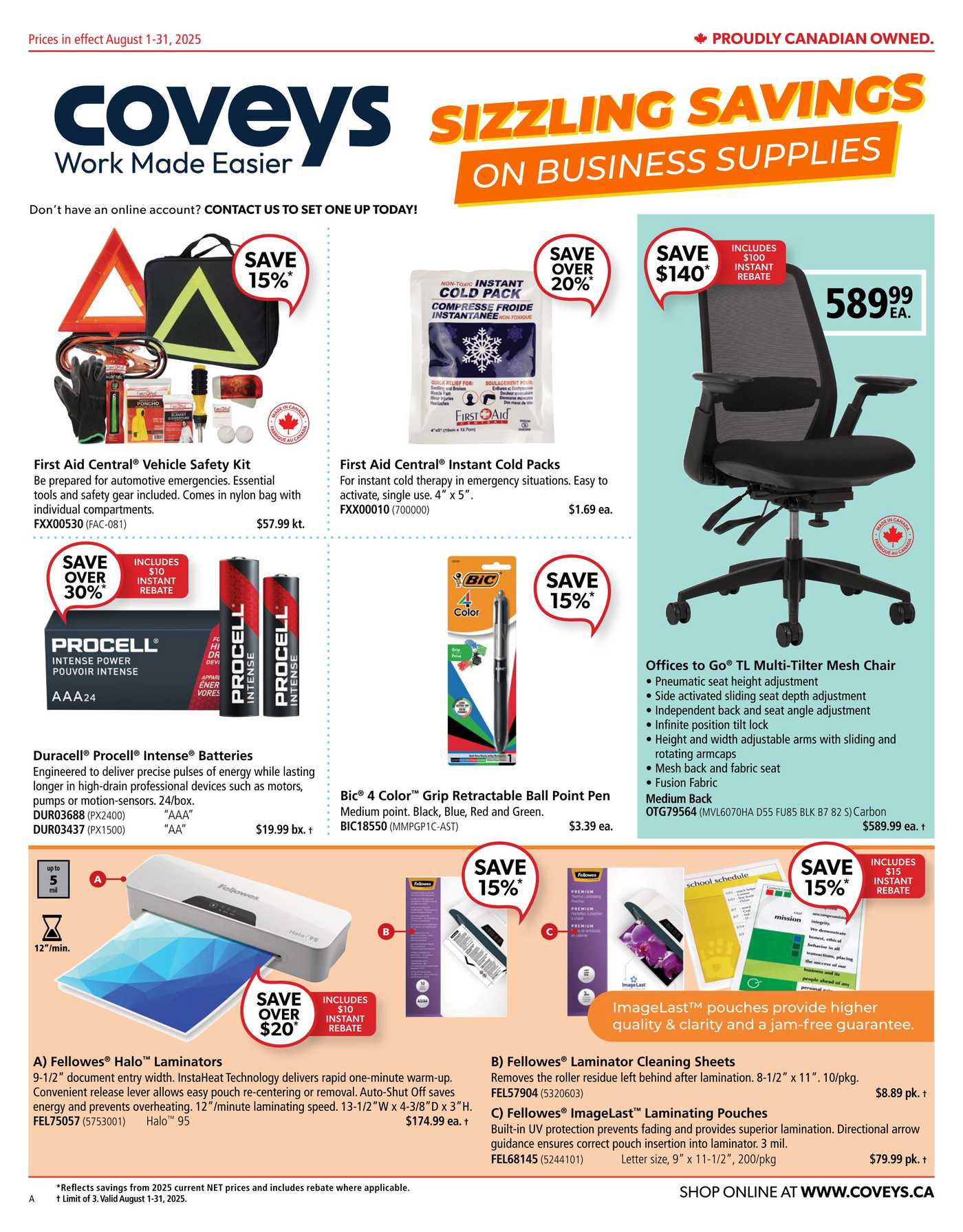 Covey Basics Flyer August 1 to 31