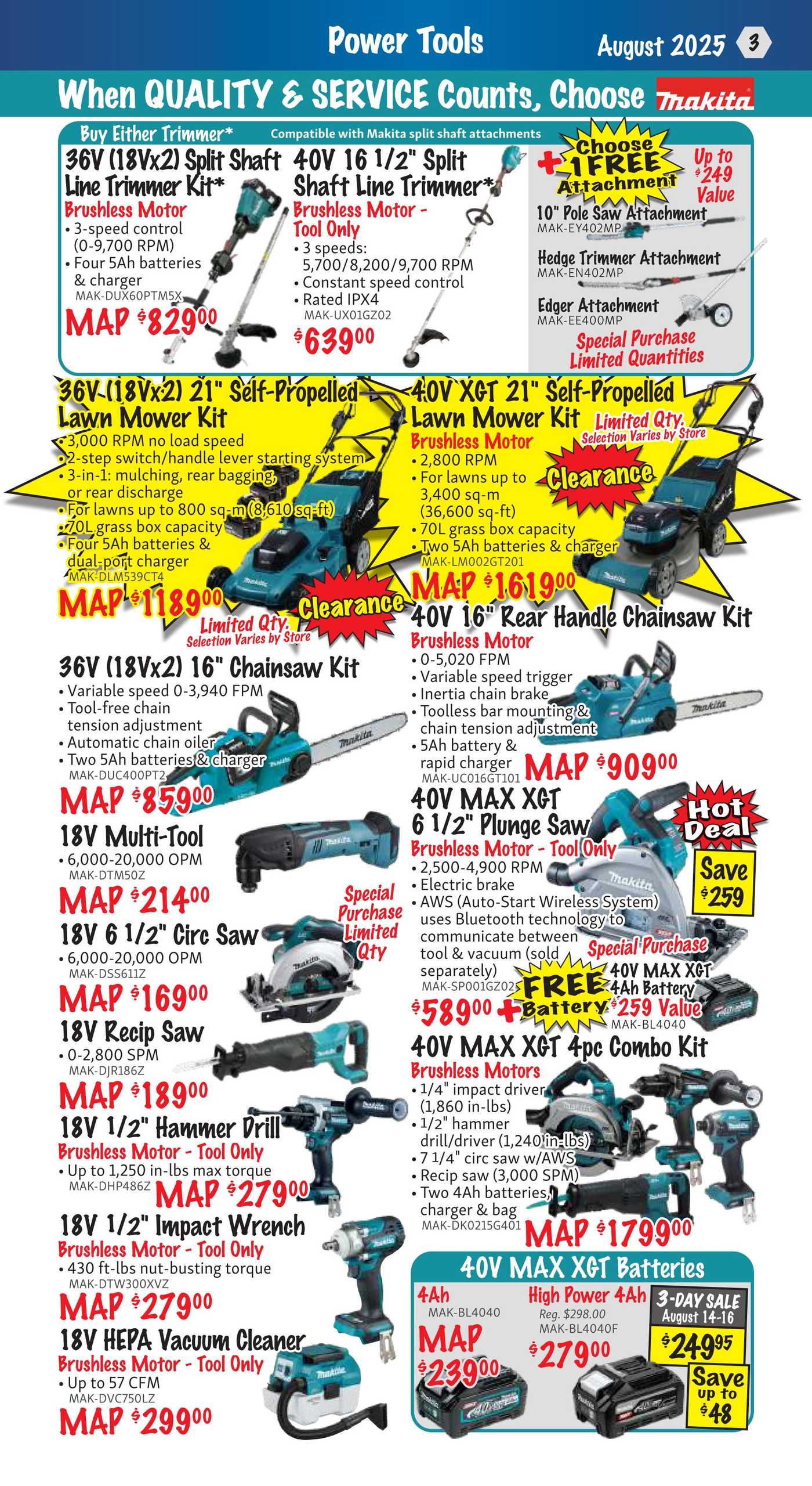 KMS Tools and Equipment Flyer August 1 to 31