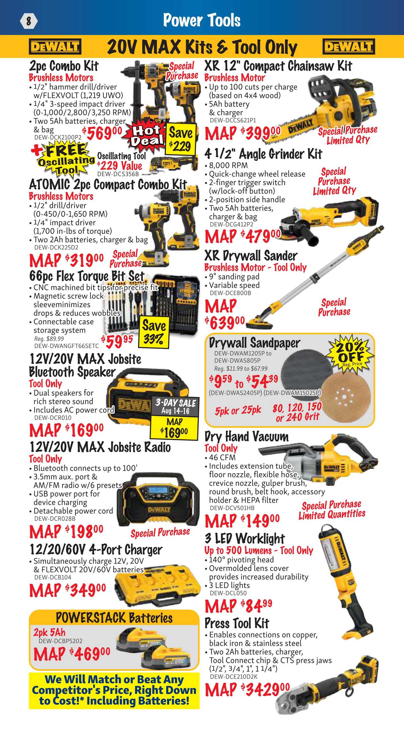 KMS Tools and Equipment Flyer August 1 to 31