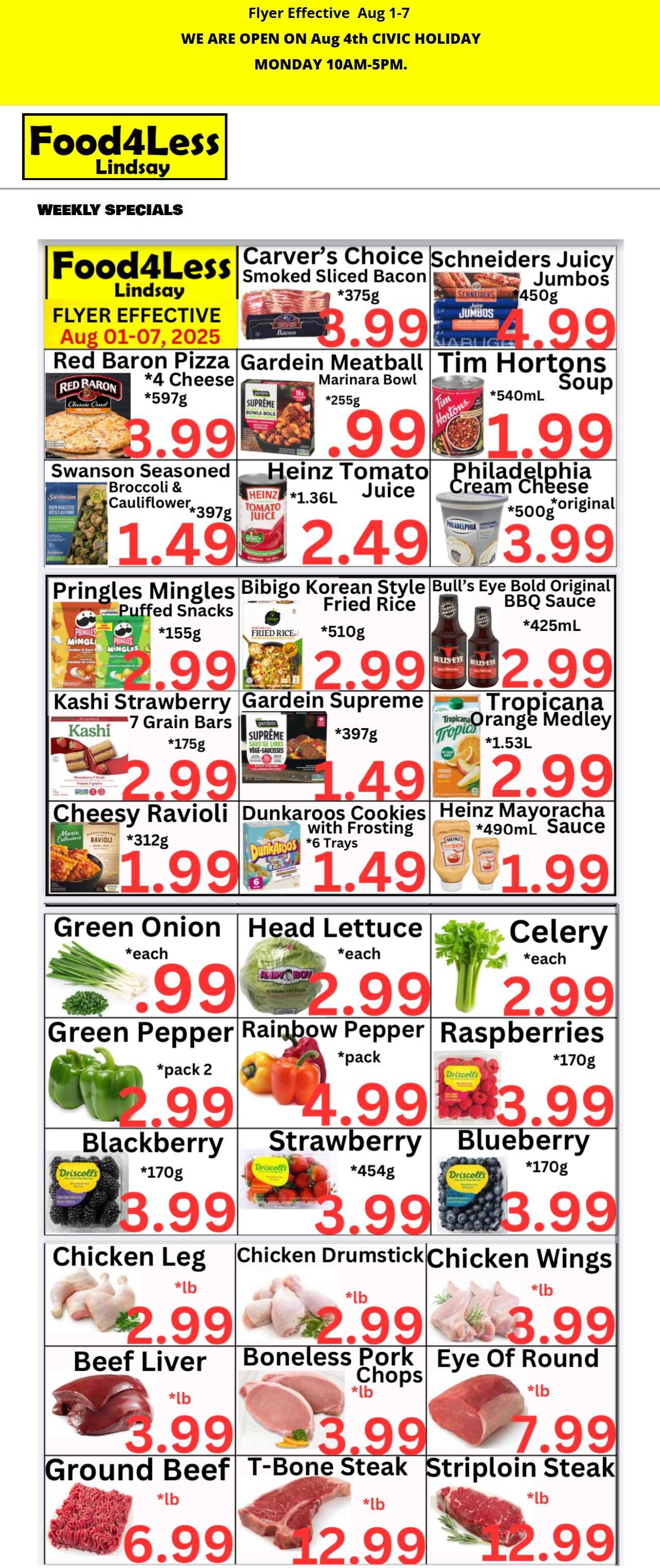 Food 4 Less (Lindsay) Flyer August 1 to 7