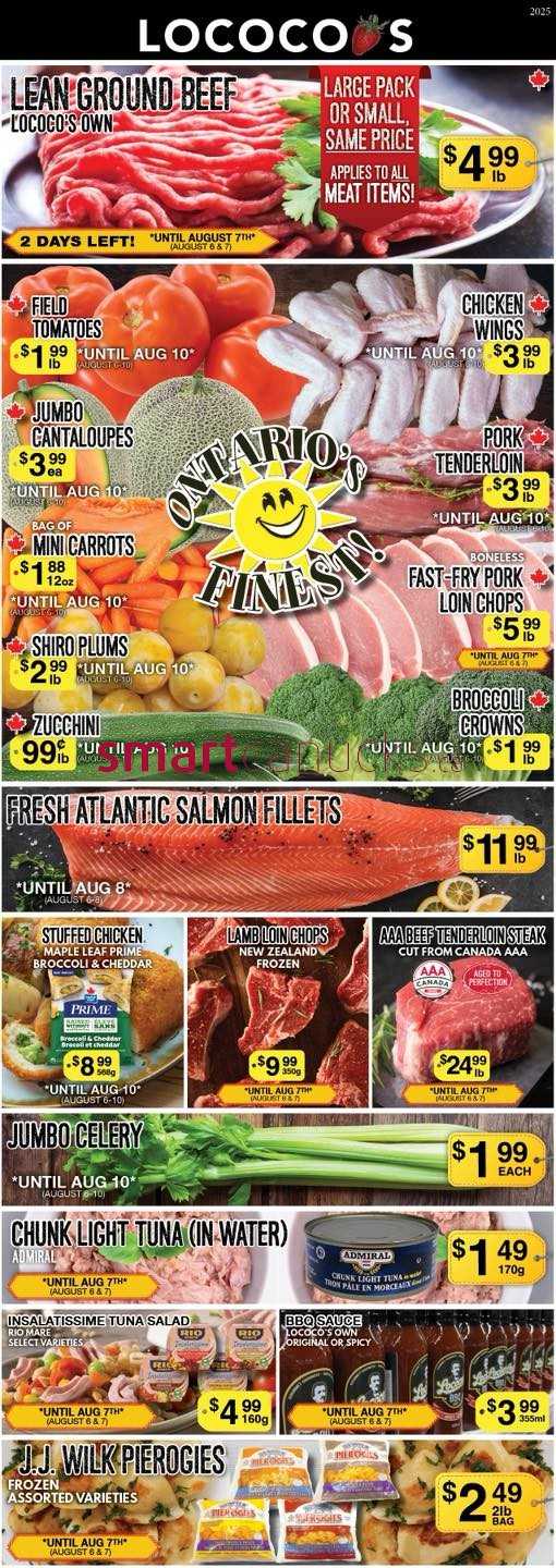 Lococo's Flyer August 6 to 10