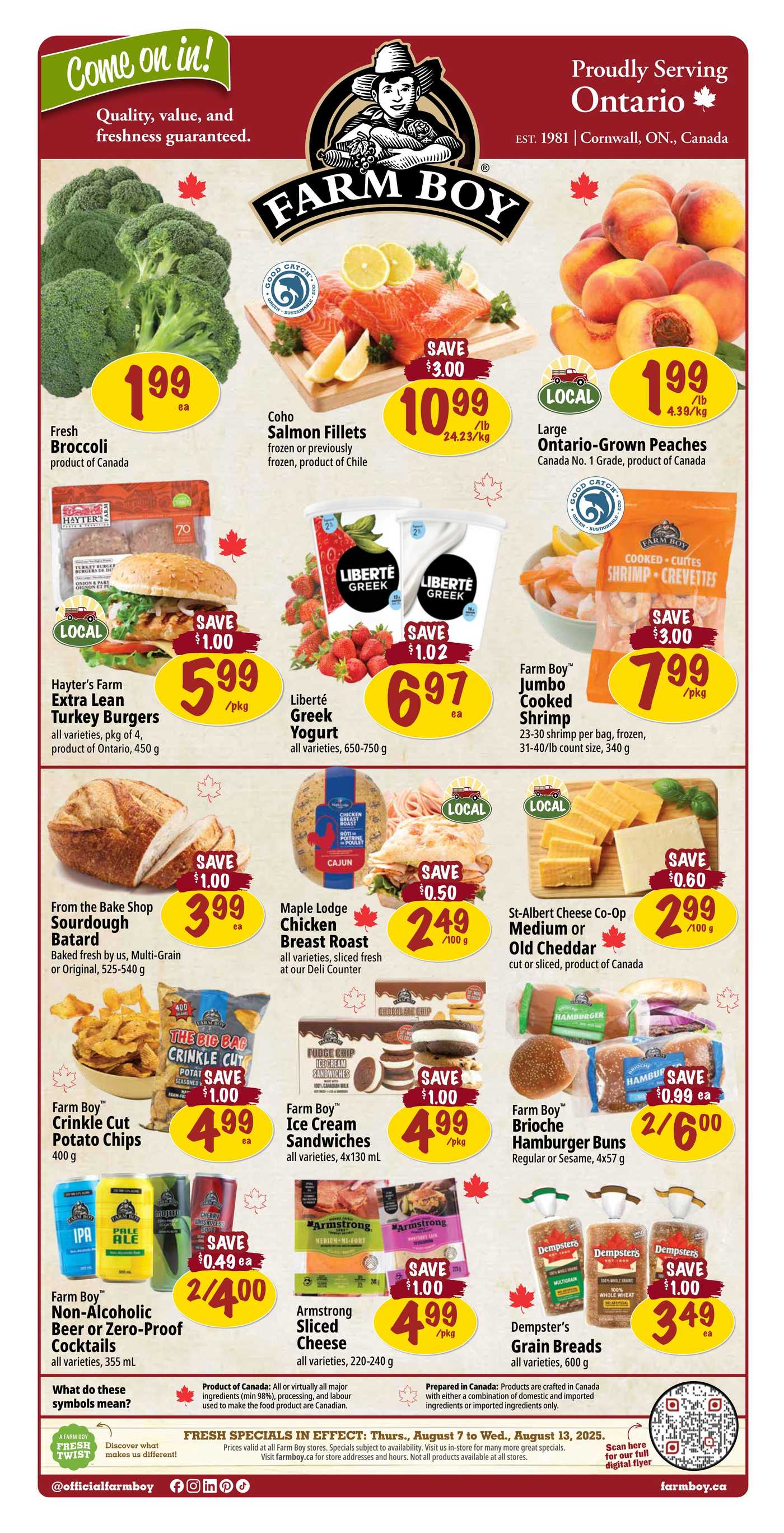 Farm Boy Flyer August 7 to 13