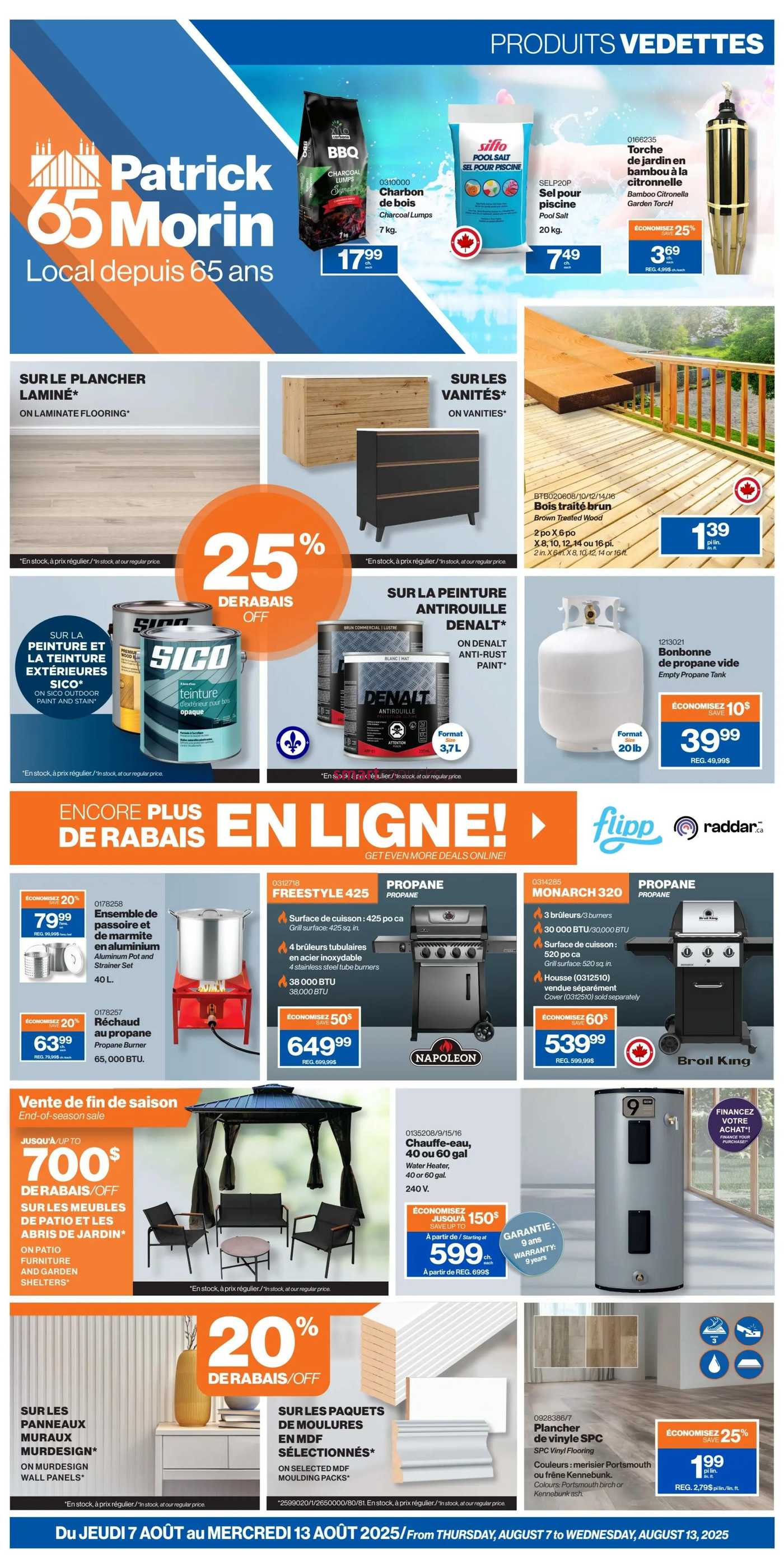 Patrick Morin Flyer August 7 to 13