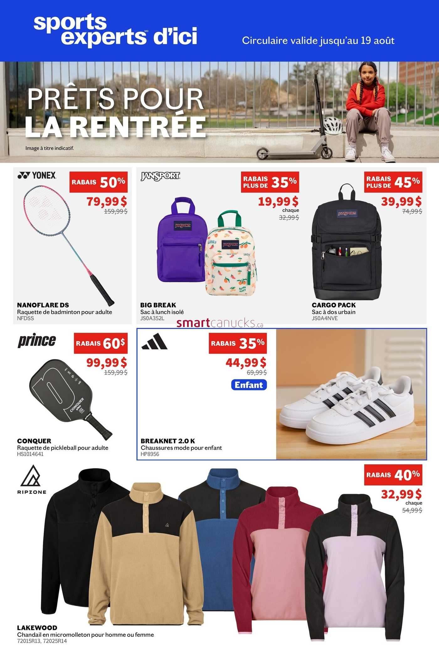 Sports Experts Flyer August 6 to 19