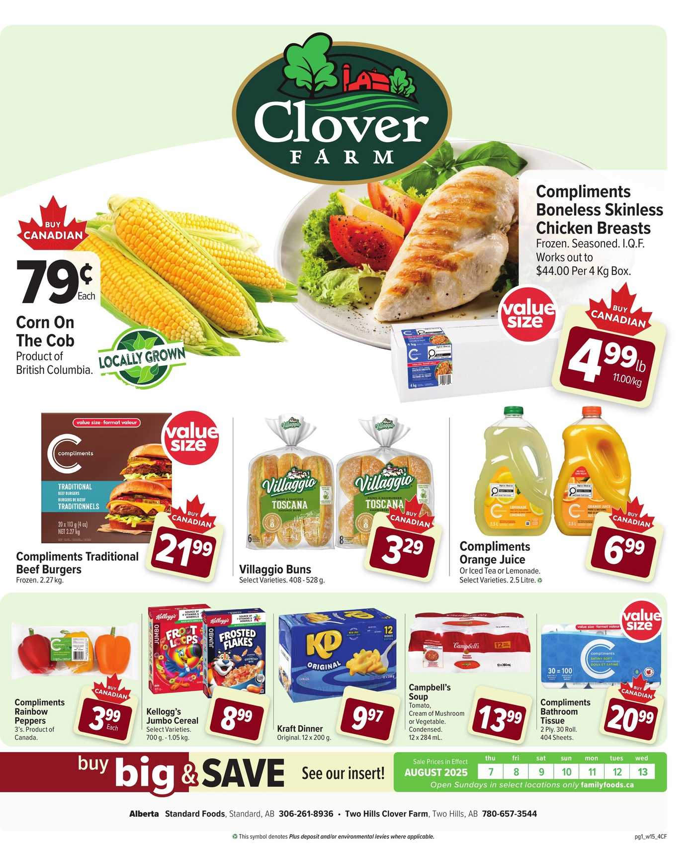 Clover Farm (West) Flyer August 7 to 13