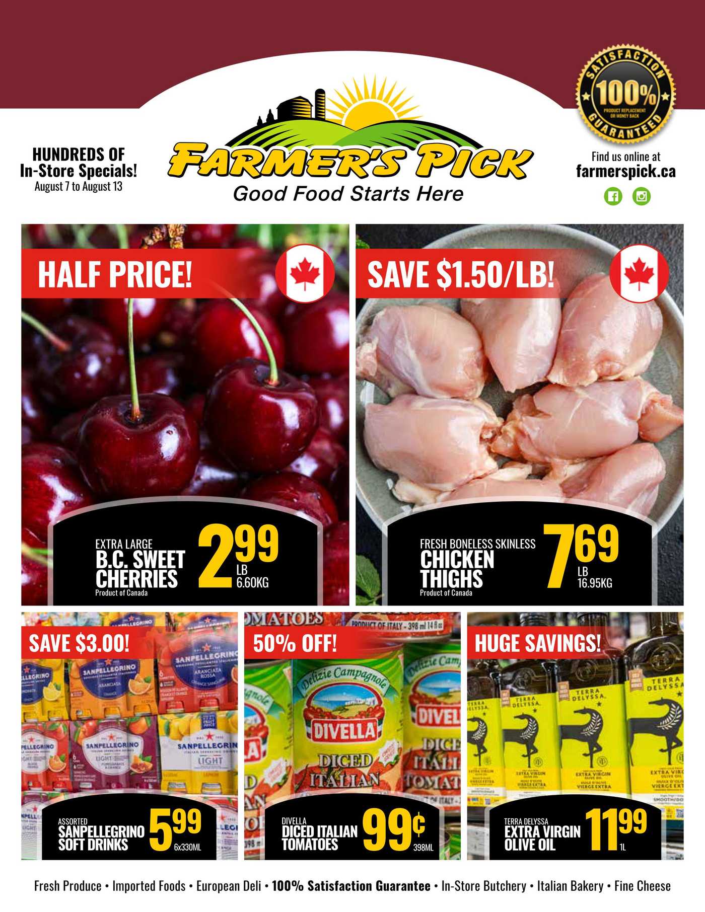 Farmer's Pick Flyer August 7 to 13