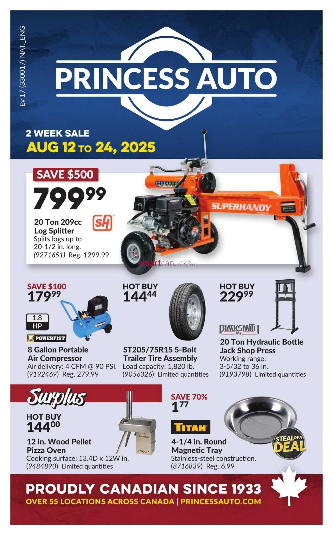 Princess Auto Flyer August 12 to 24