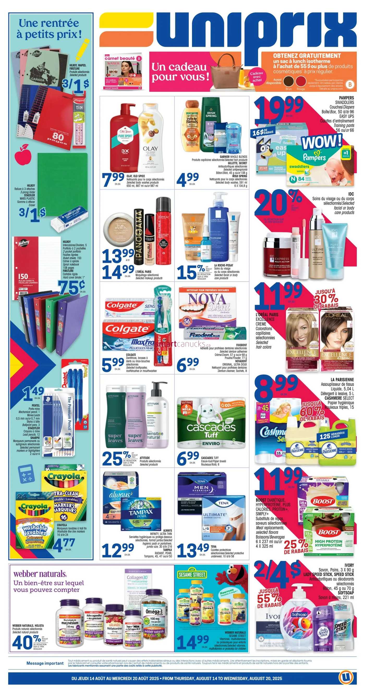 Uniprix Flyer August 14 to 20