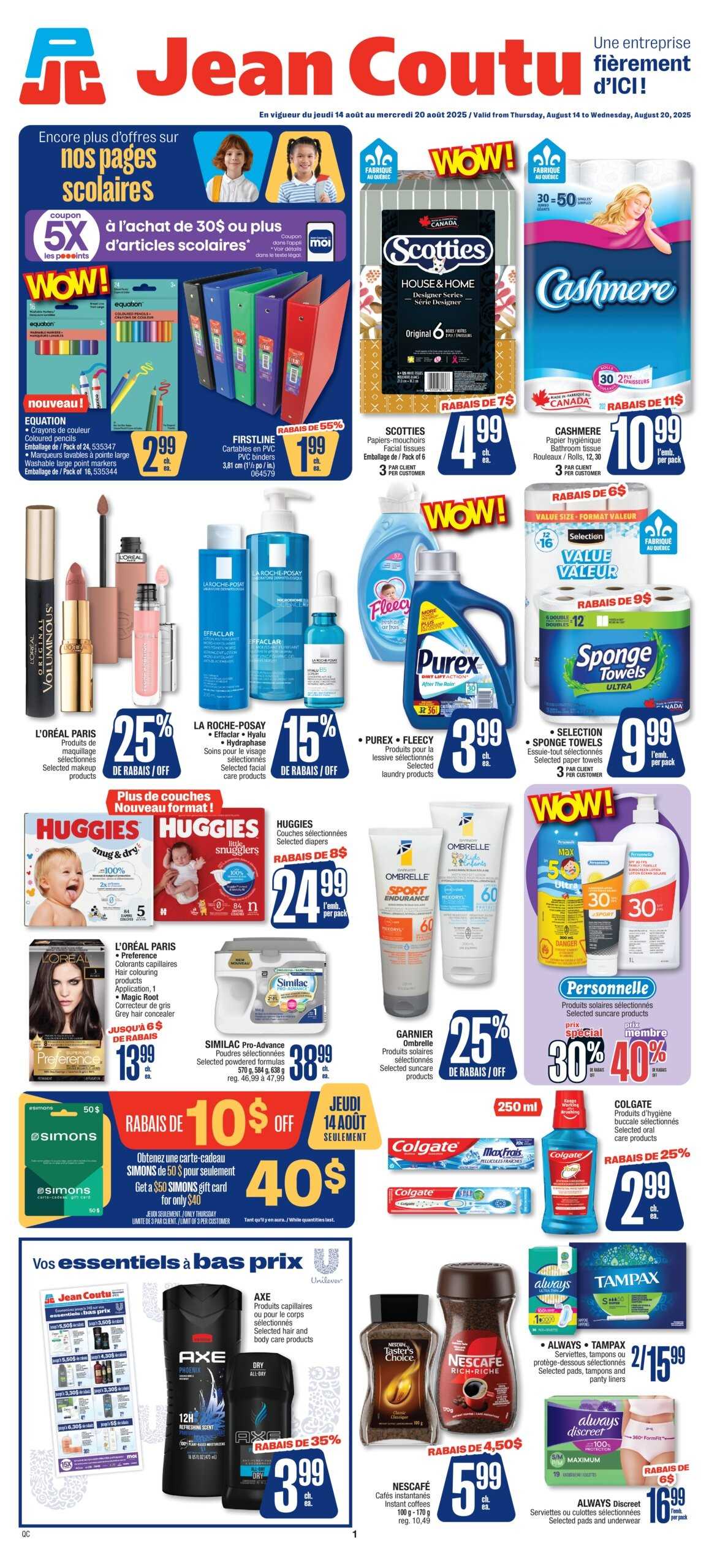 Jean Coutu Flyer August 14 to 20