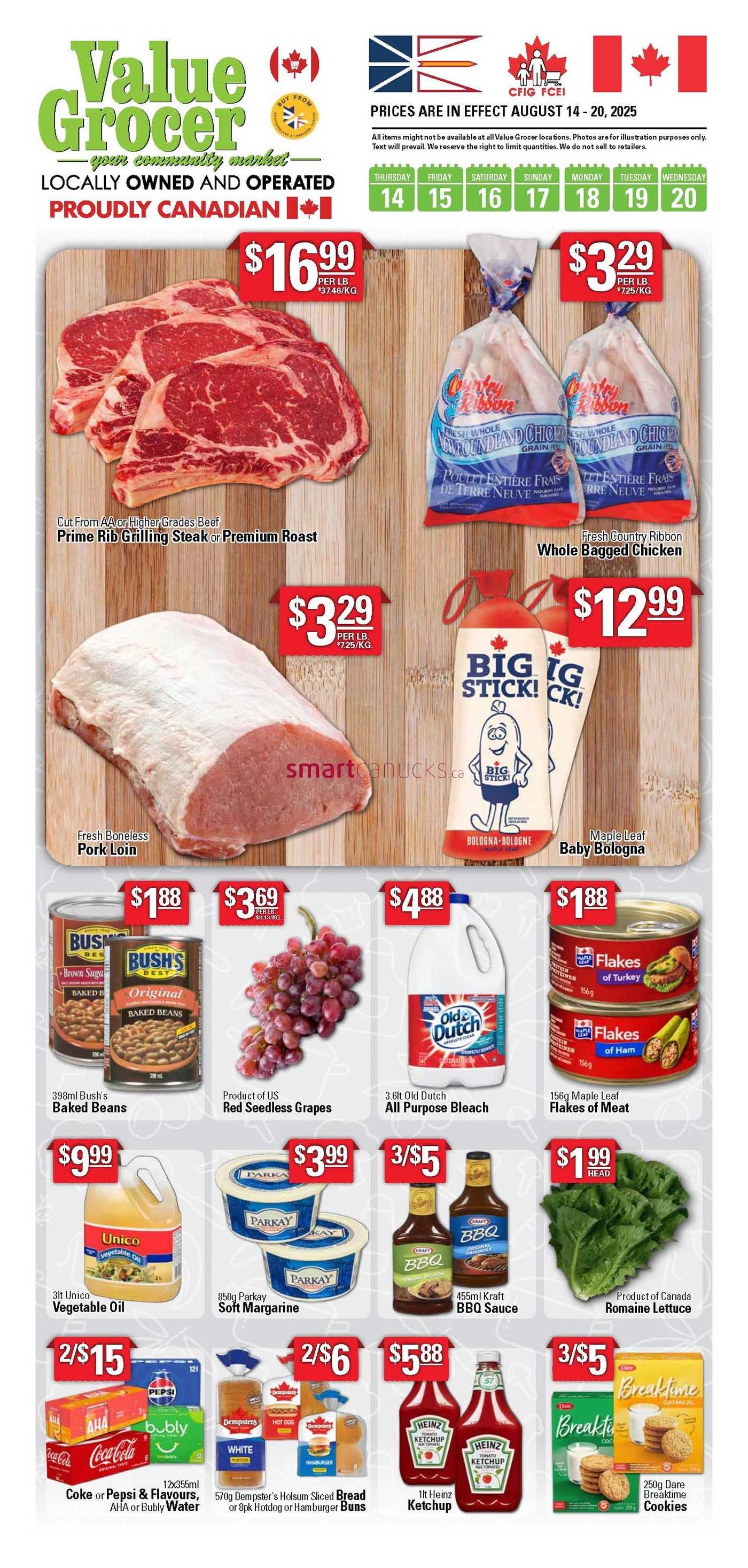 Value Grocer Flyer August 14 to 20