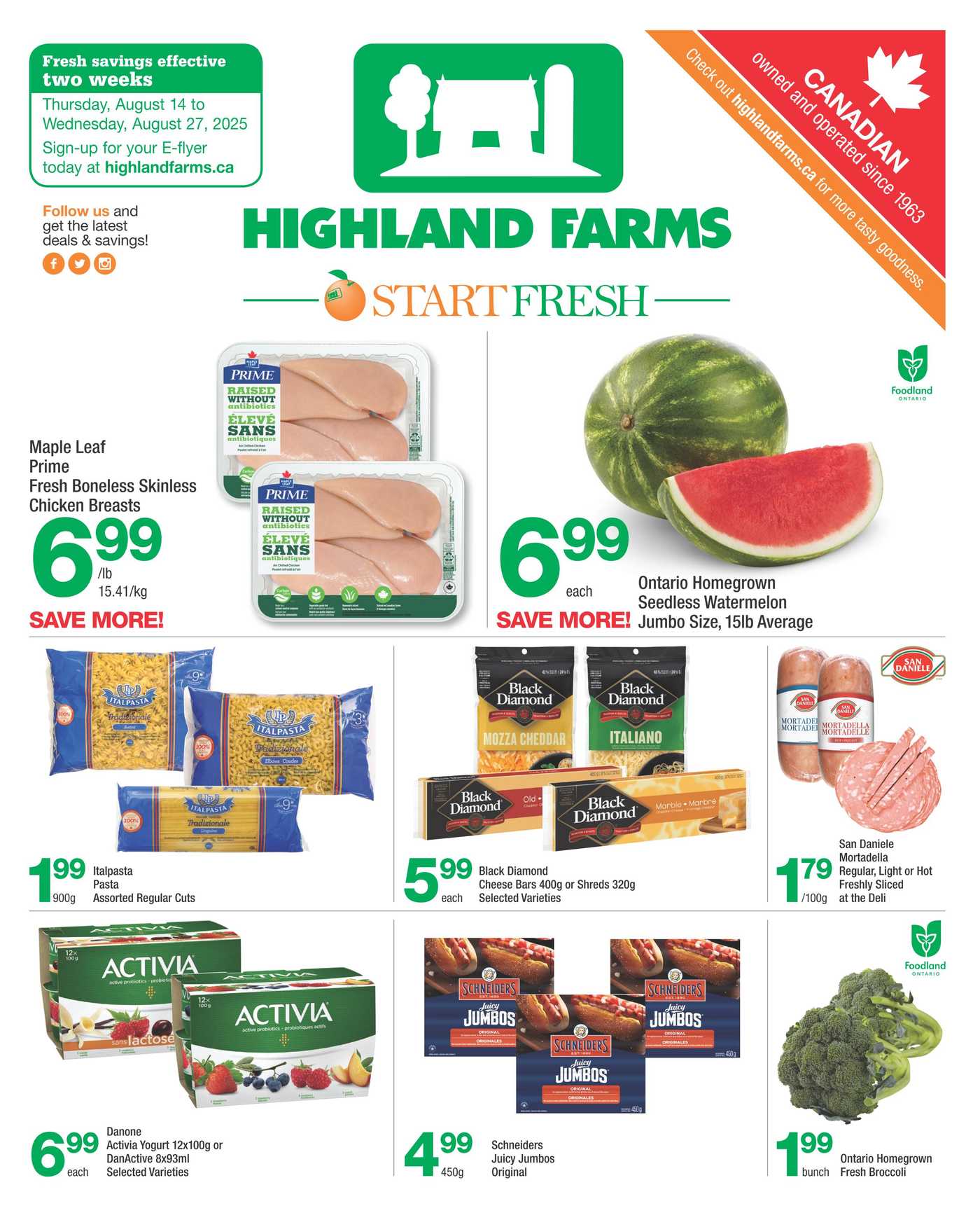 Highland Farms Flyer August 14 to 27