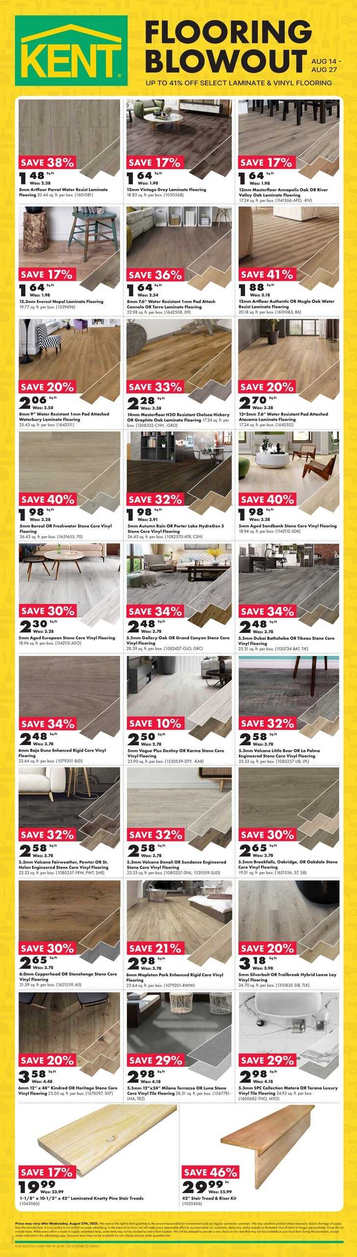 Kent Building Supplies Flyer August 14 to 27