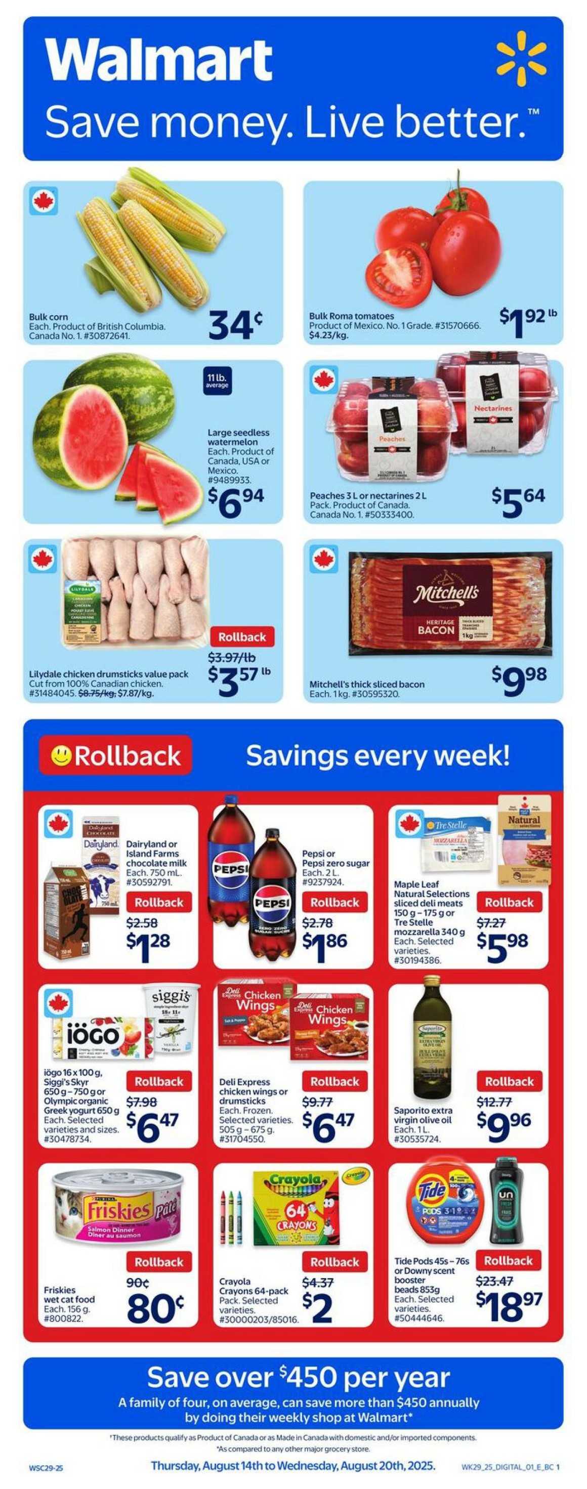 Walmart (West) Flyer August 14 to 20