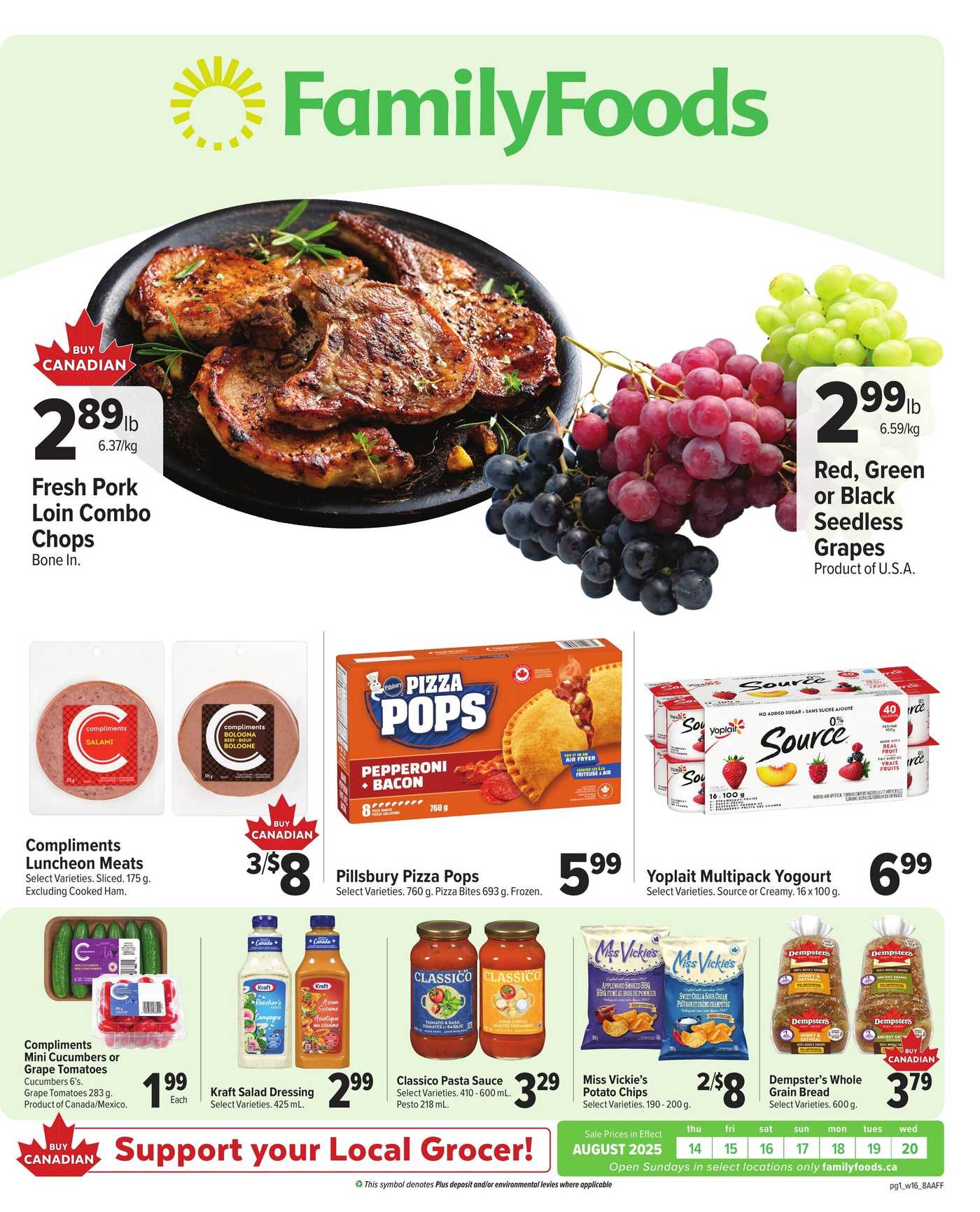 Family Foods Flyer August 14 to 20