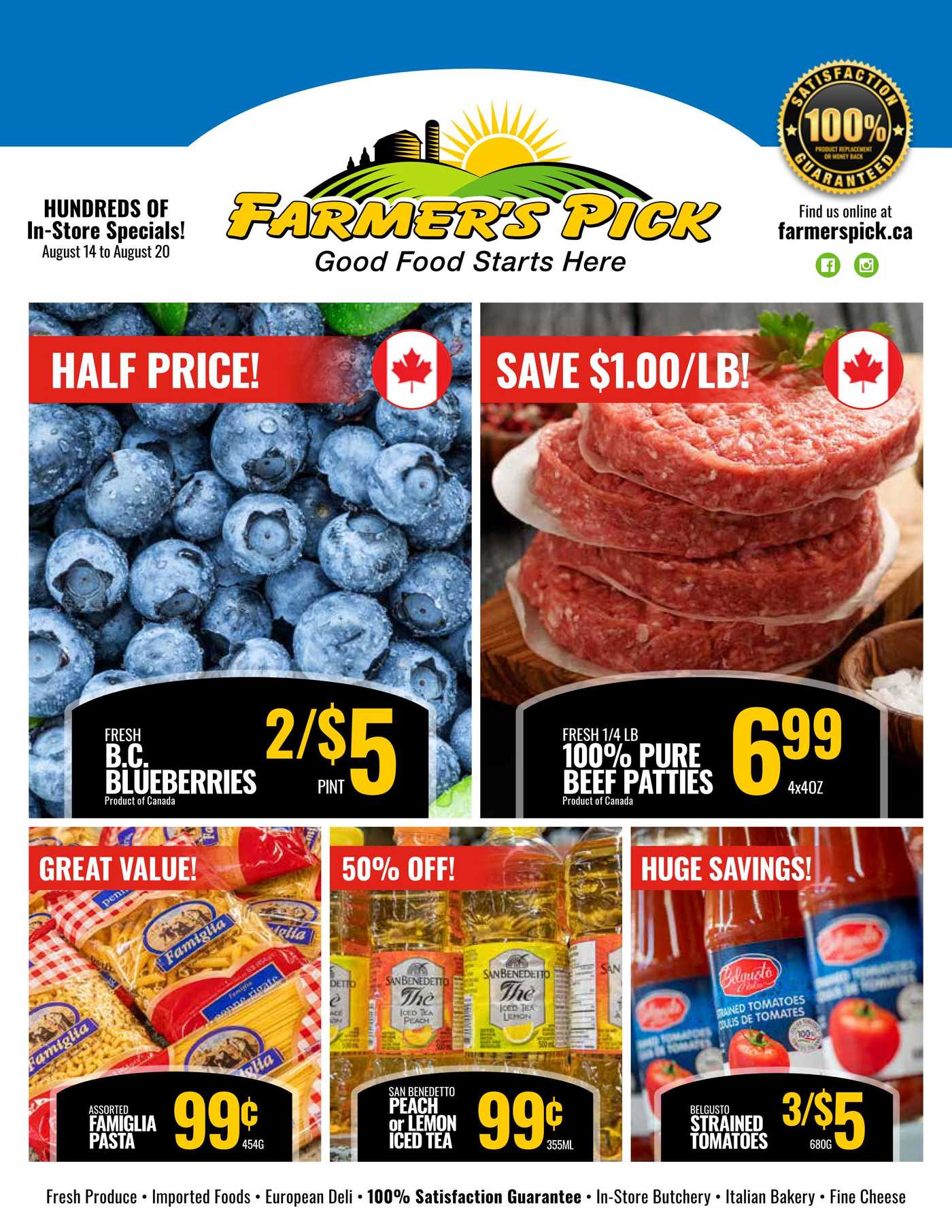 Farmer's Pick Flyer August 14 to 20