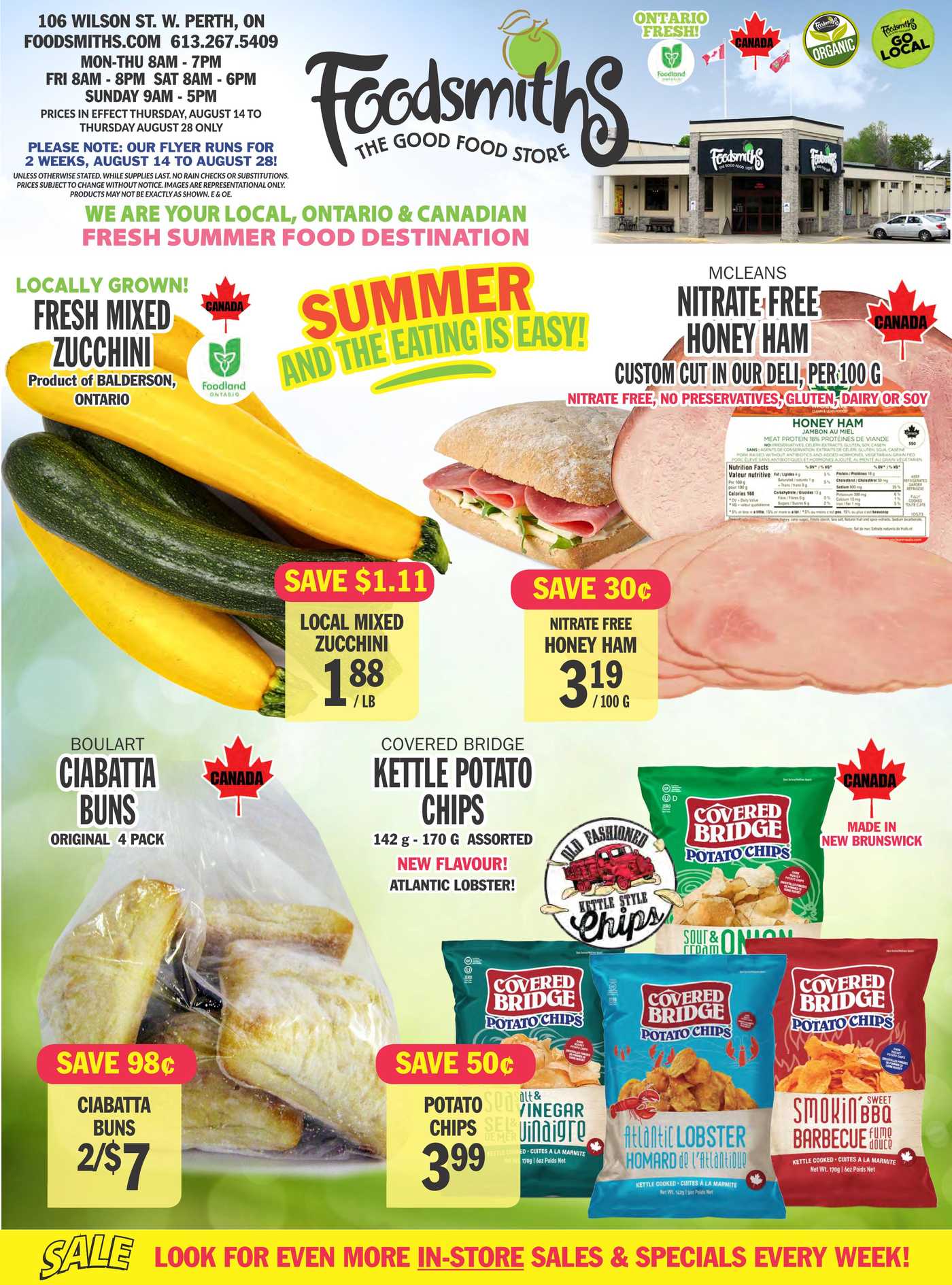 Foodsmiths Flyer August 14 to 28