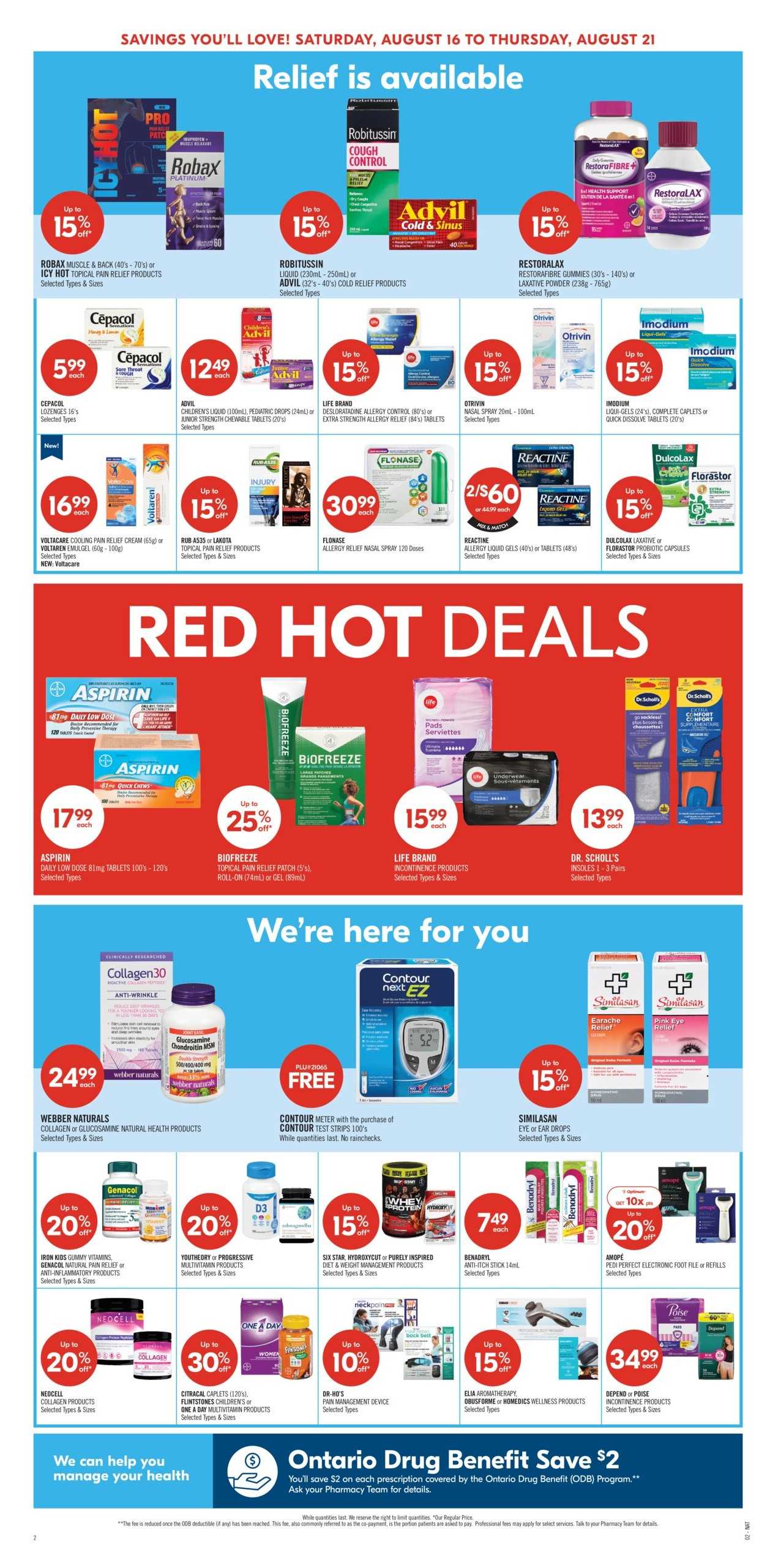Shoppers Drug Mart (ON) Flyer August 16 to 21