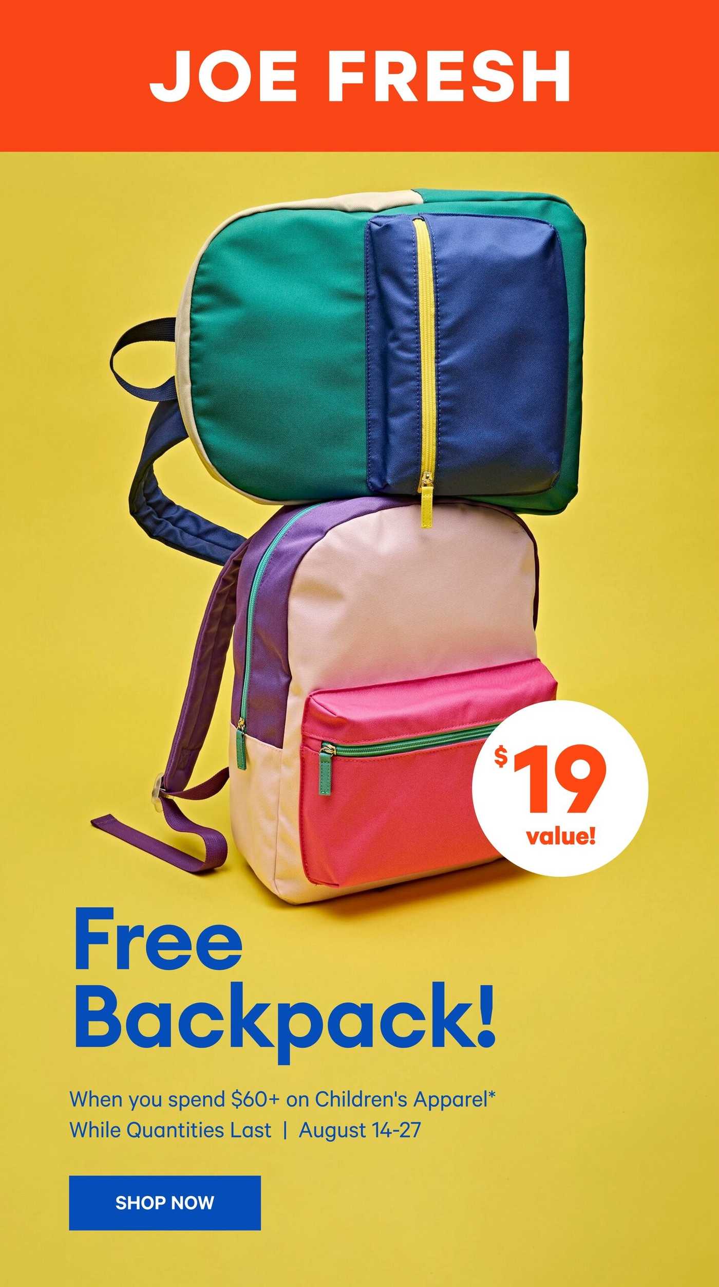 Joe Fresh Flyer August 14 to 20