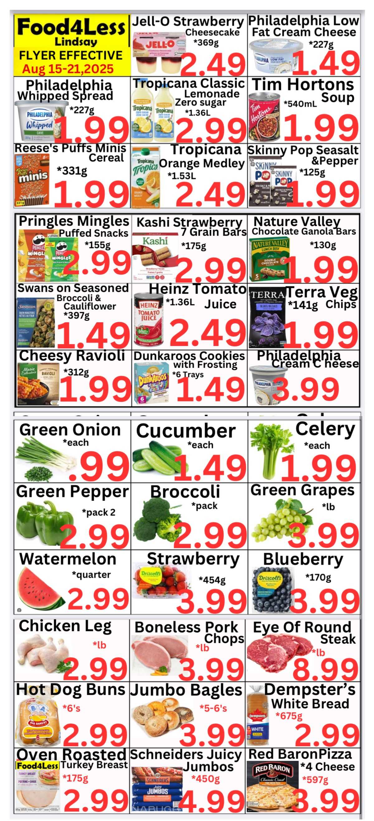 Food 4 Less (Lindsay) Flyer August 15 to 21