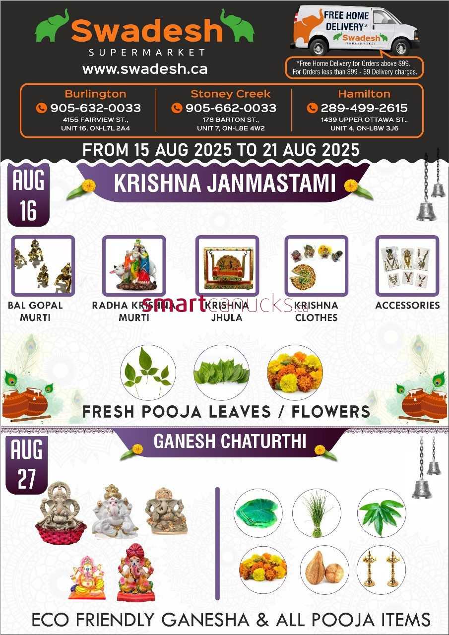 Swadesh Supermarket Flyer August 15 to 21