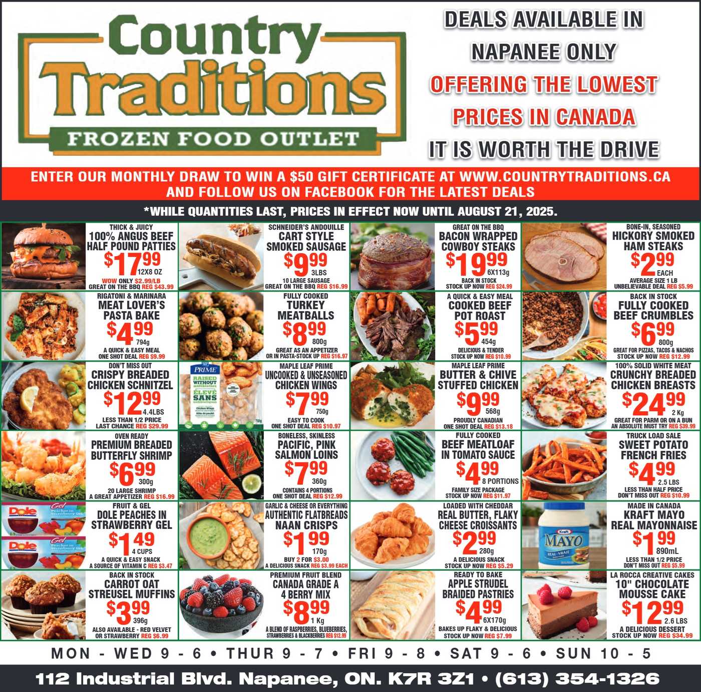 Country Traditions Flyer August 14 to 21