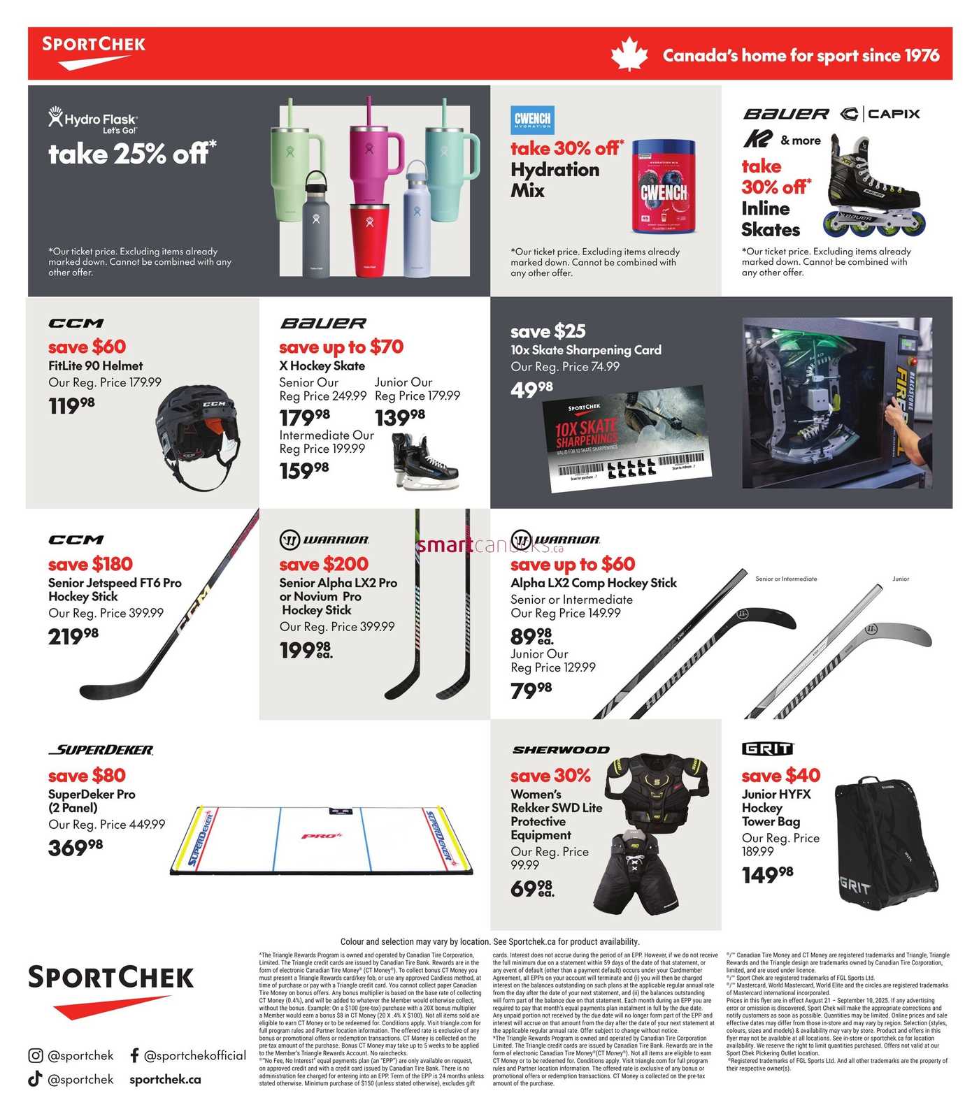 Sport Chek Flyer August 21 to September 19
