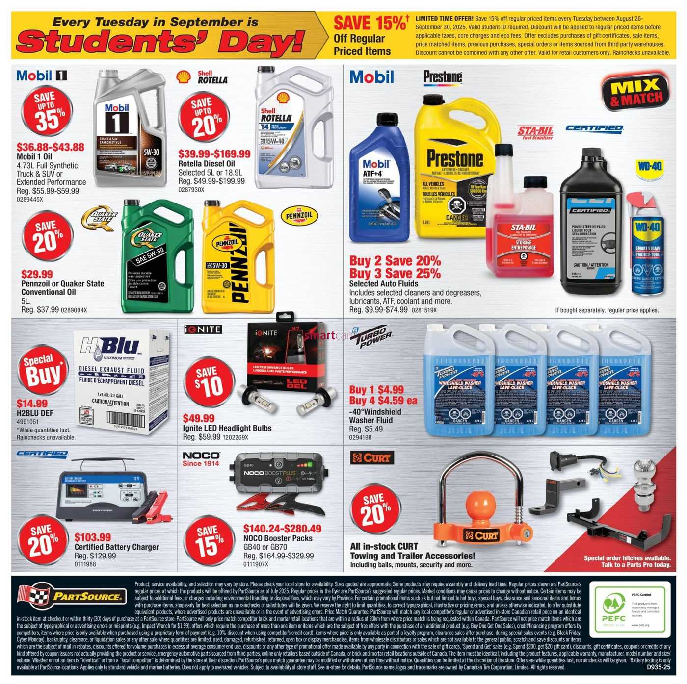 PartSource Flyer August 22 to September 3