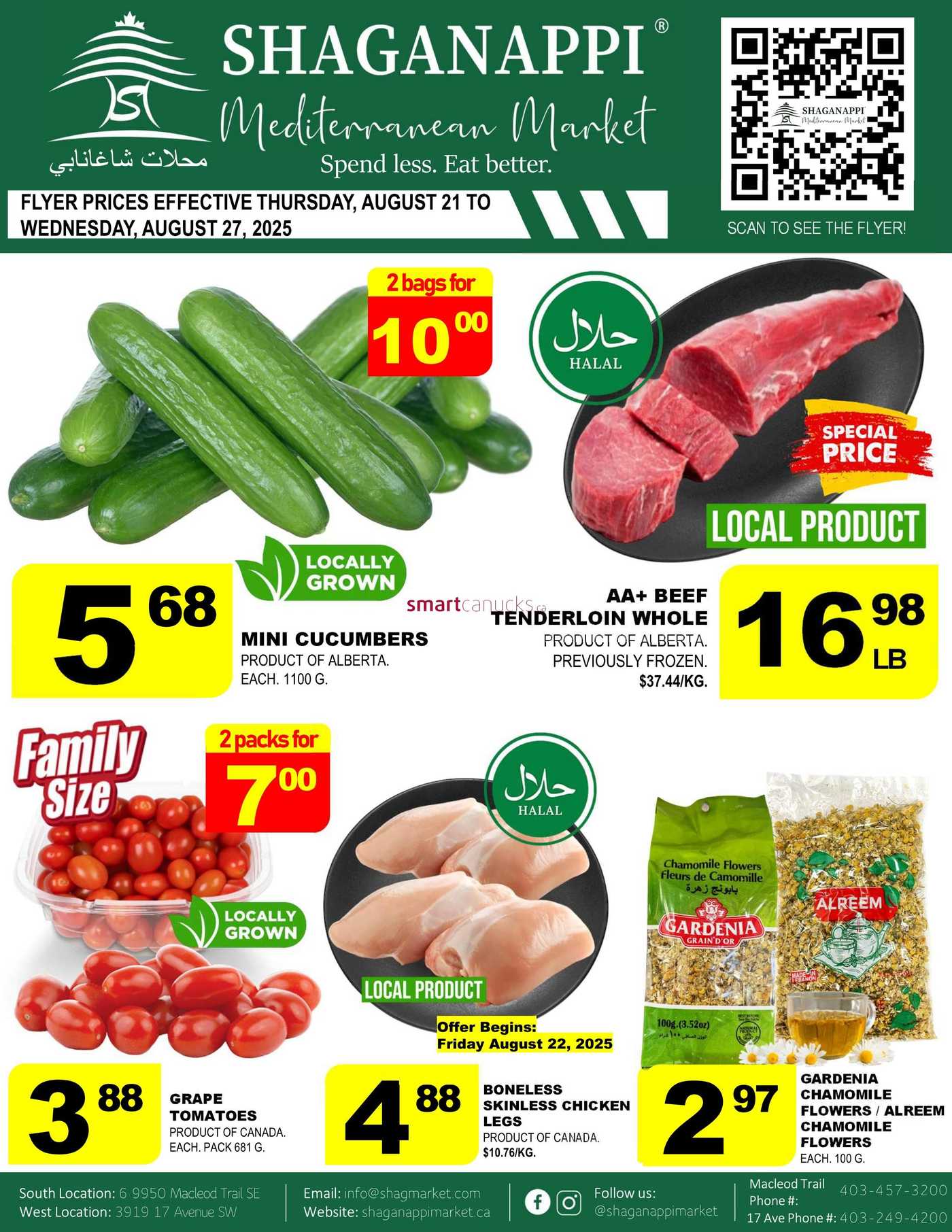 Shaganappi Mediterranean Market Flyer August 21 to 27
