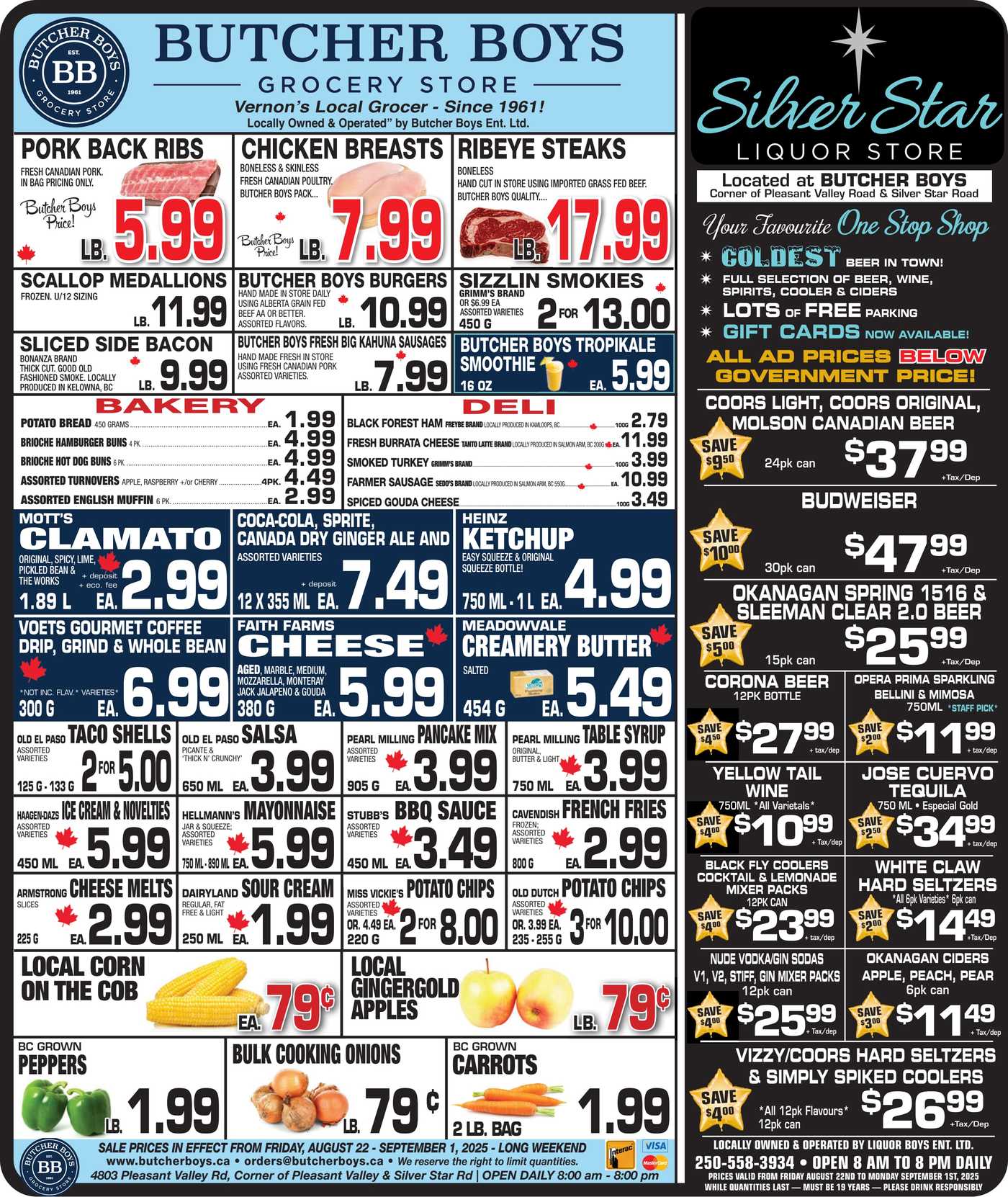 Butcher Boys Grocery Store Flyer August 22 to September 1