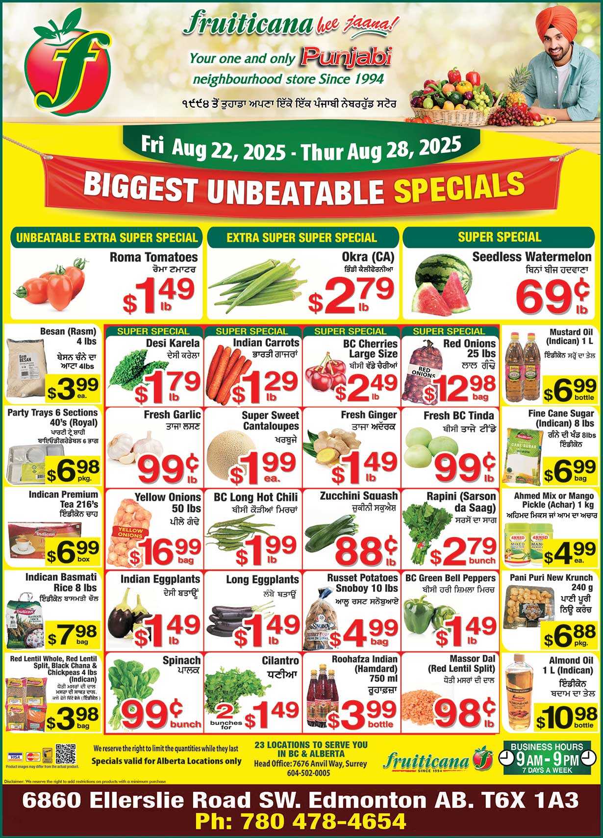 Fruiticana (Edmonton) Flyer August 22 to 28