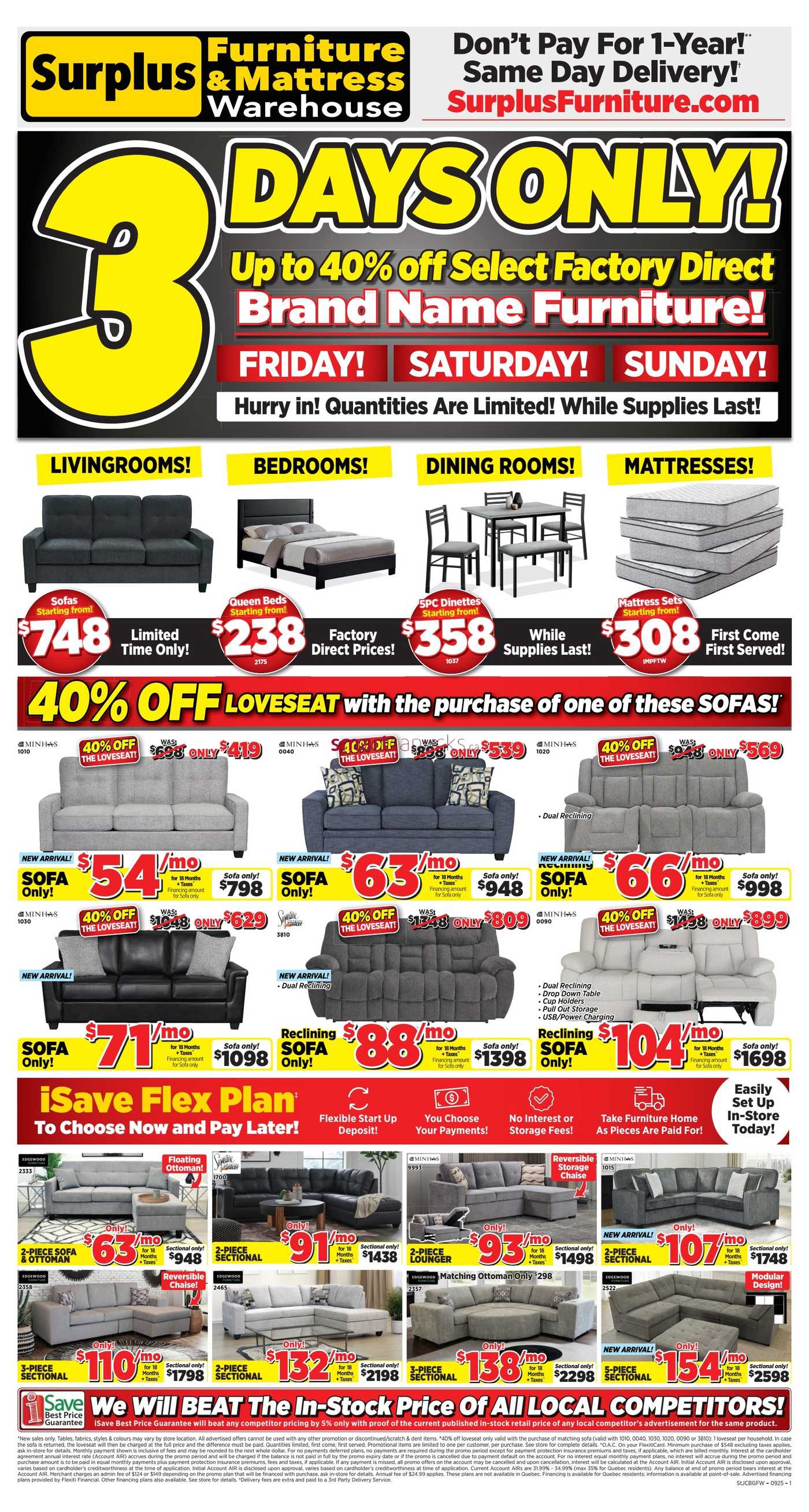 Surplus Furniture & Mattress Warehouse (St. John's, Corner Brook, Grand ...