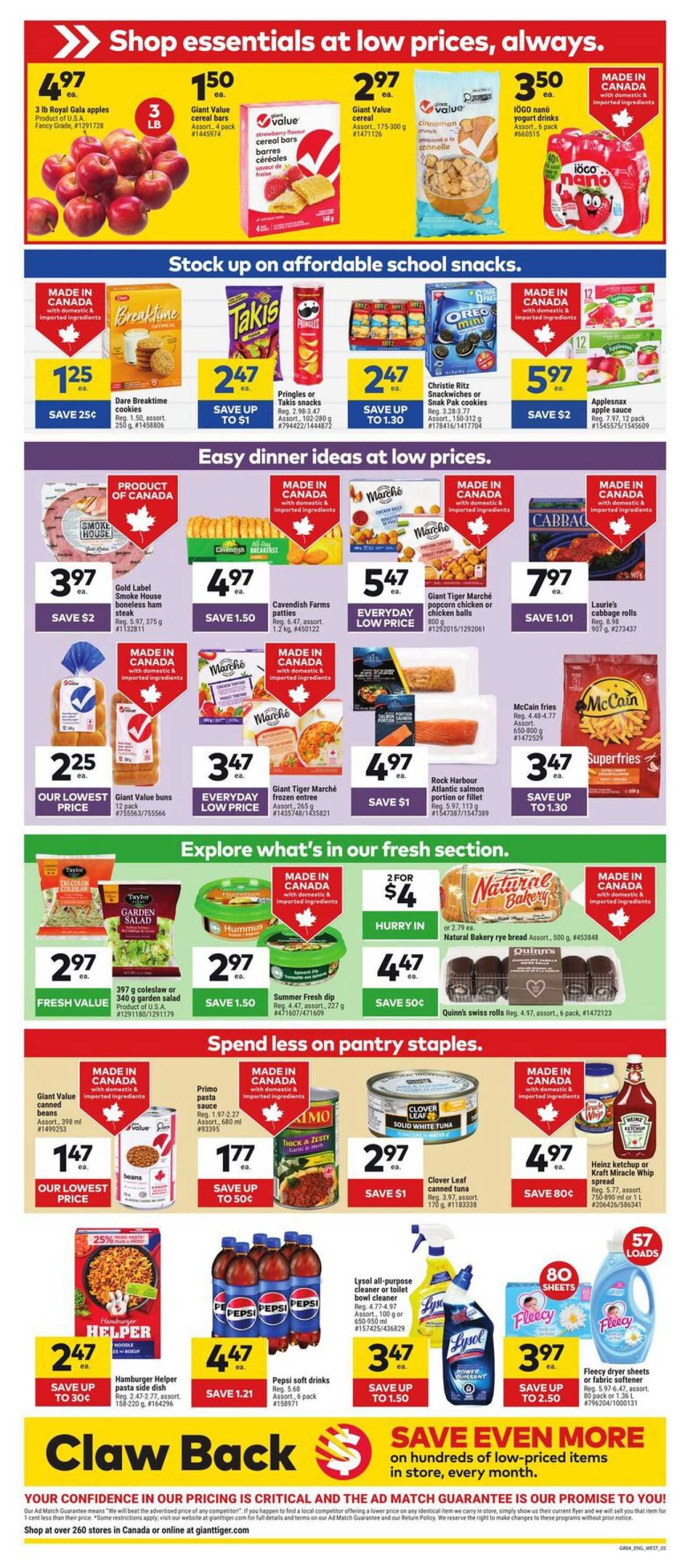 Giant Tiger (West) Flyer August 27 to September 2