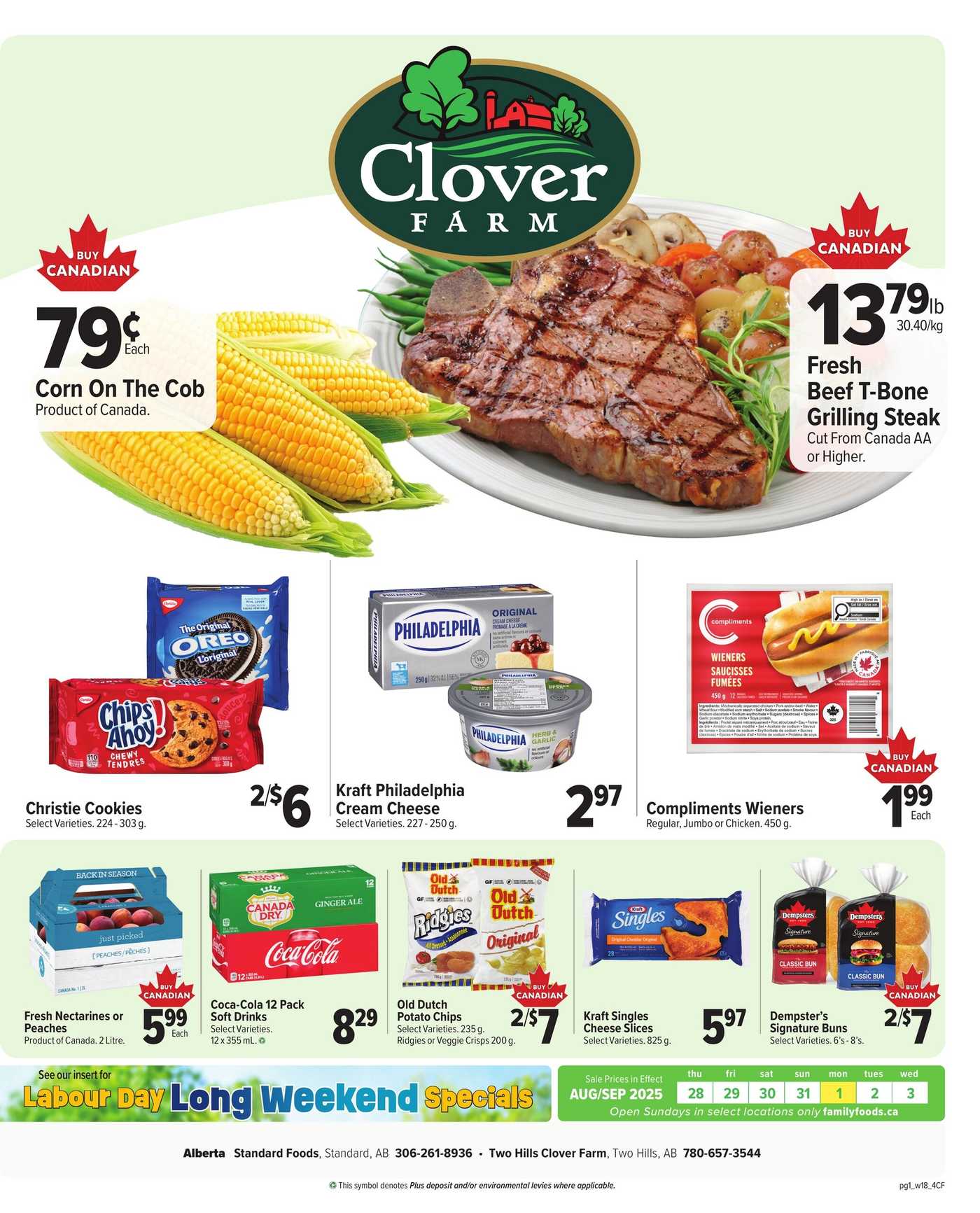 Clover Farm (West) Flyer August 28 to September 3