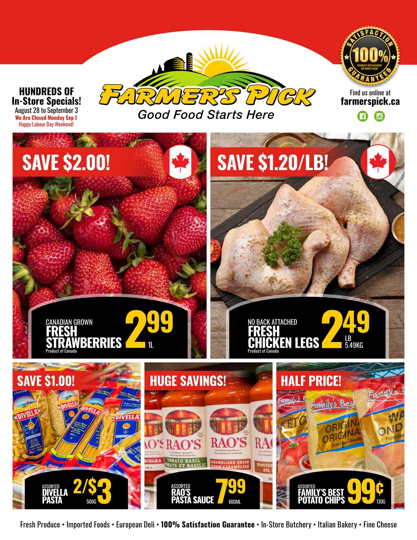 Farmer's Pick Flyer August 28 to September 3