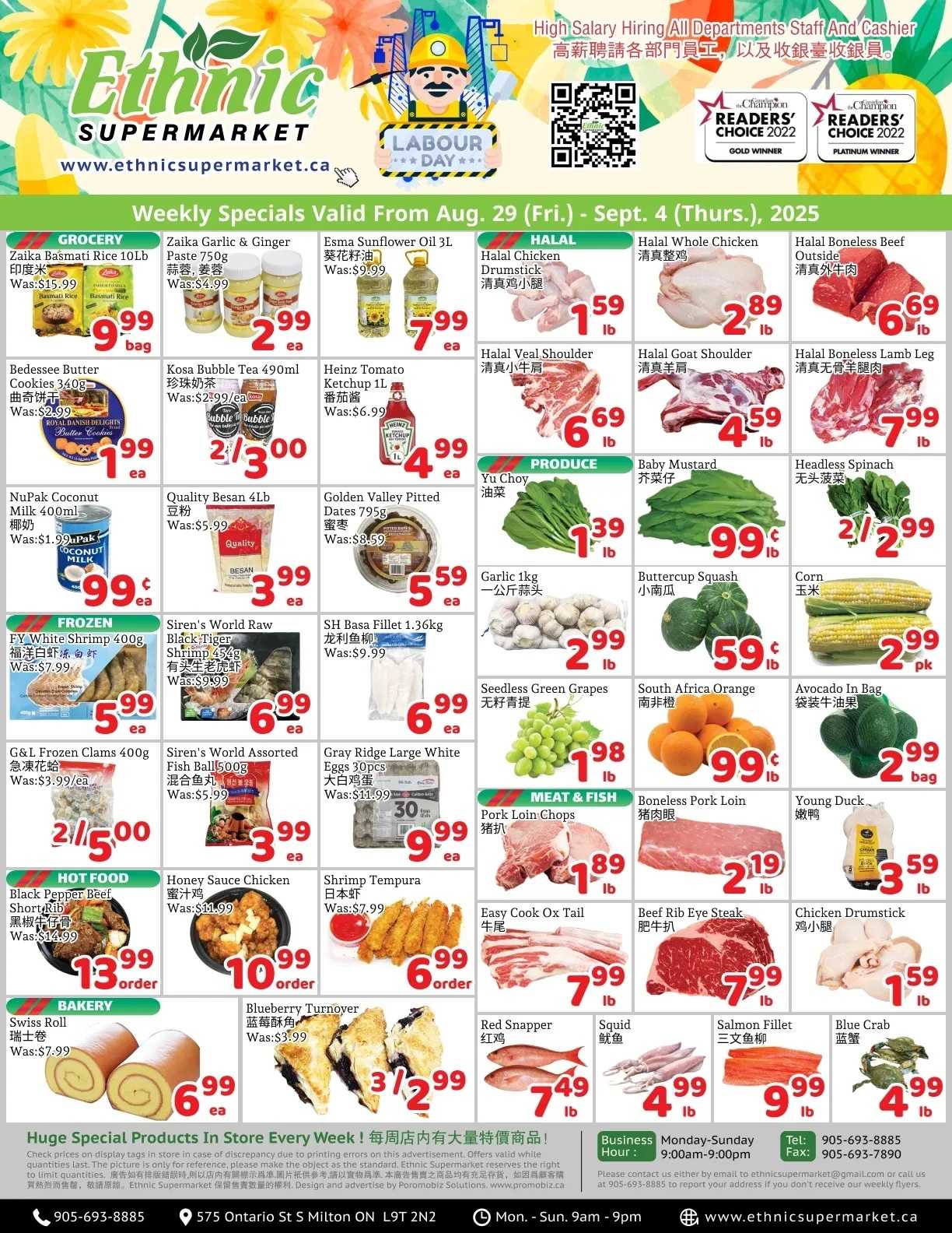 Ethnic Supermarket (Milton) Flyer August 29 to September 4
