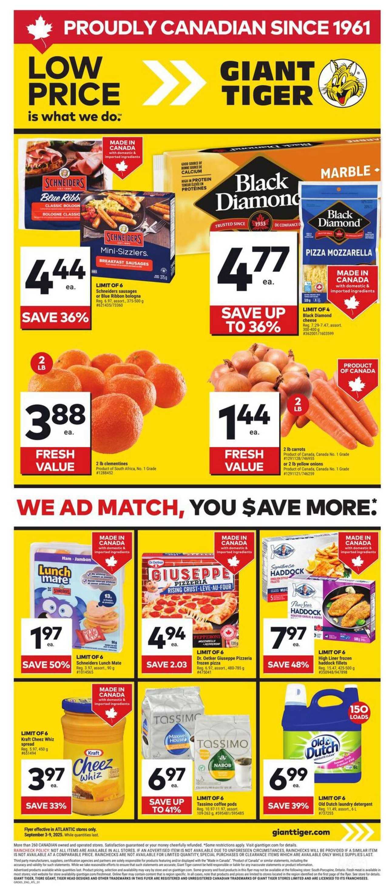 Giant Tiger (Atlantic) Flyer September 3 to 9