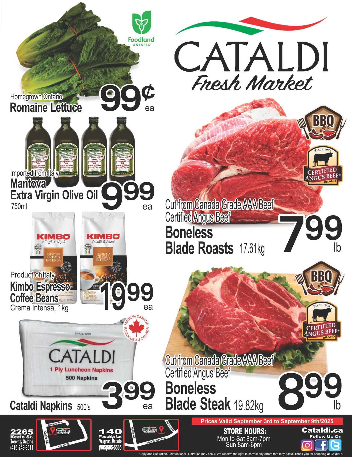 Cataldi Fresh Market Flyer September 3 to 9