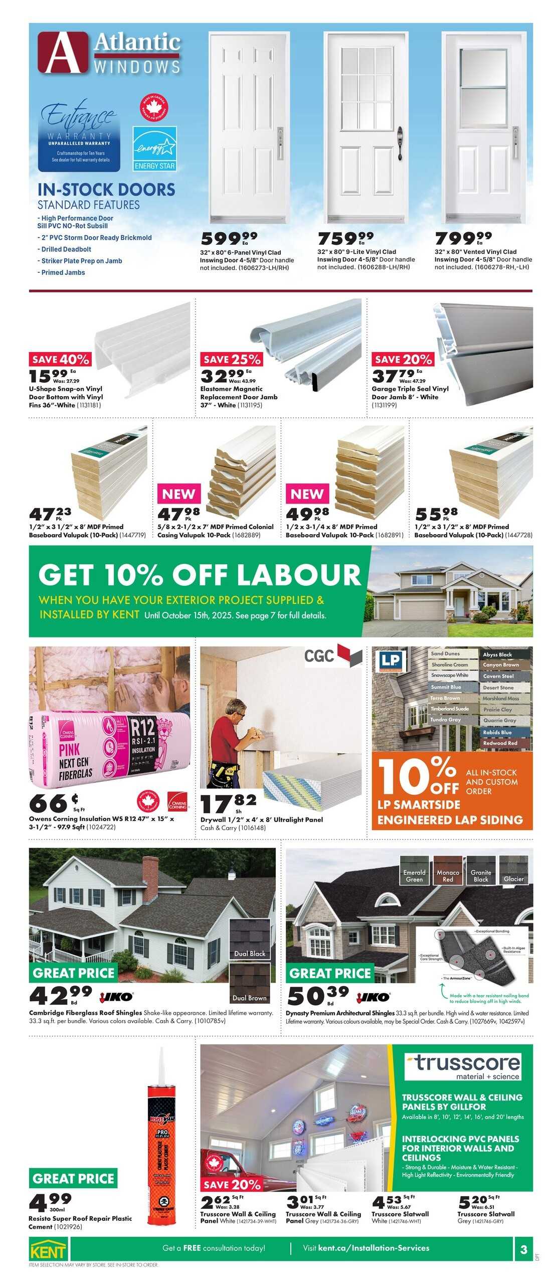 Kent Building Supplies Flyer September 4 to 10