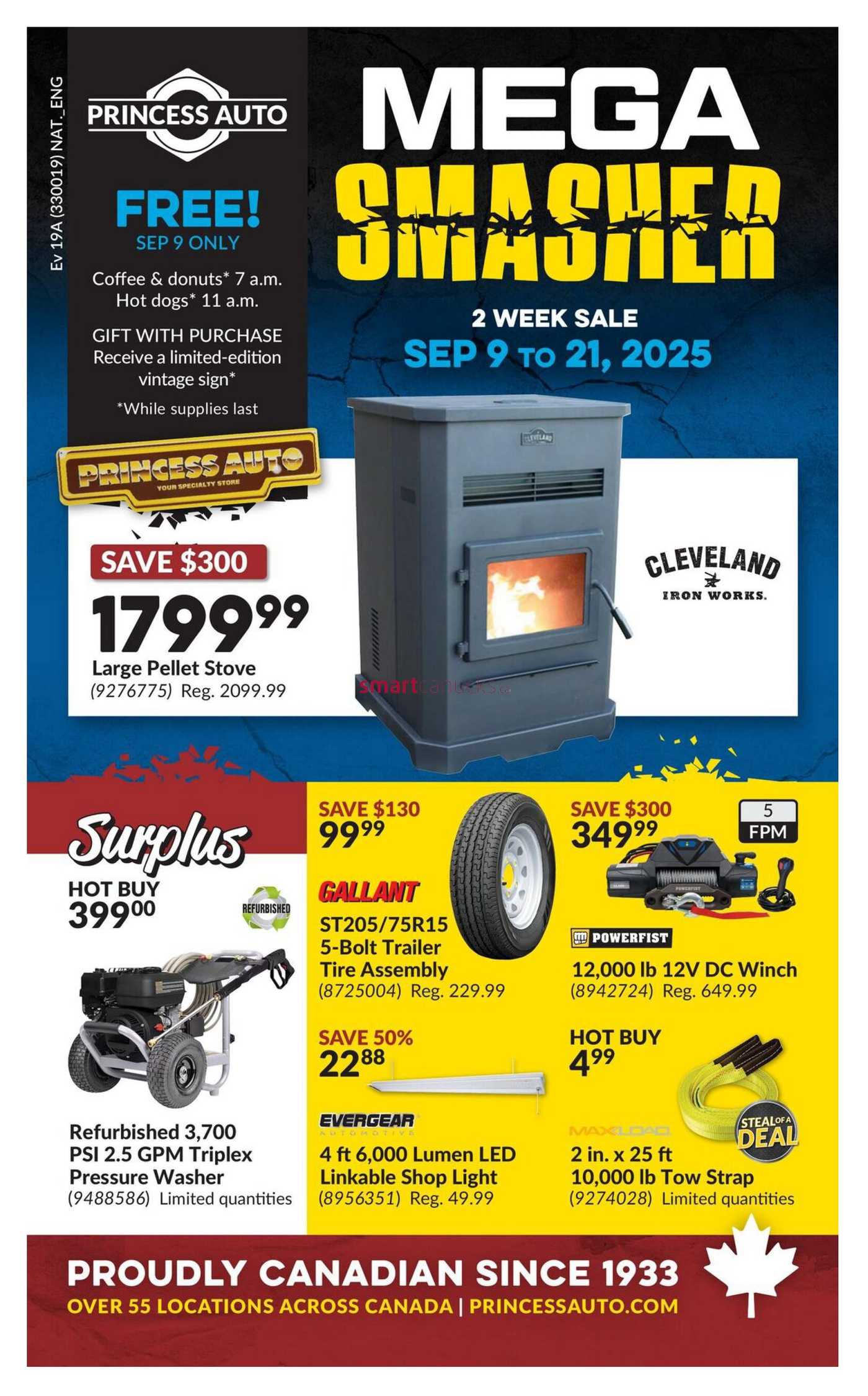 Princess Auto Flyer September 9 to 21