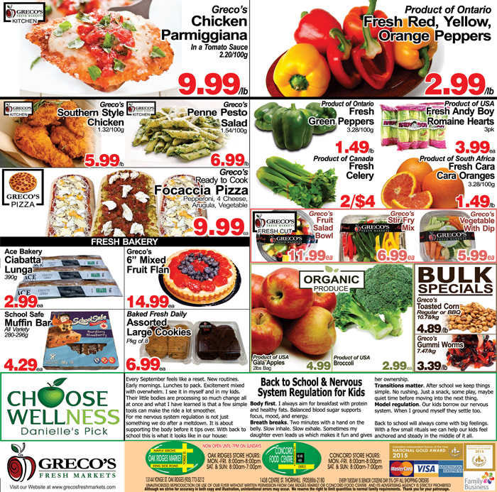 Greco's Fresh Market Flyer September 5 to 18