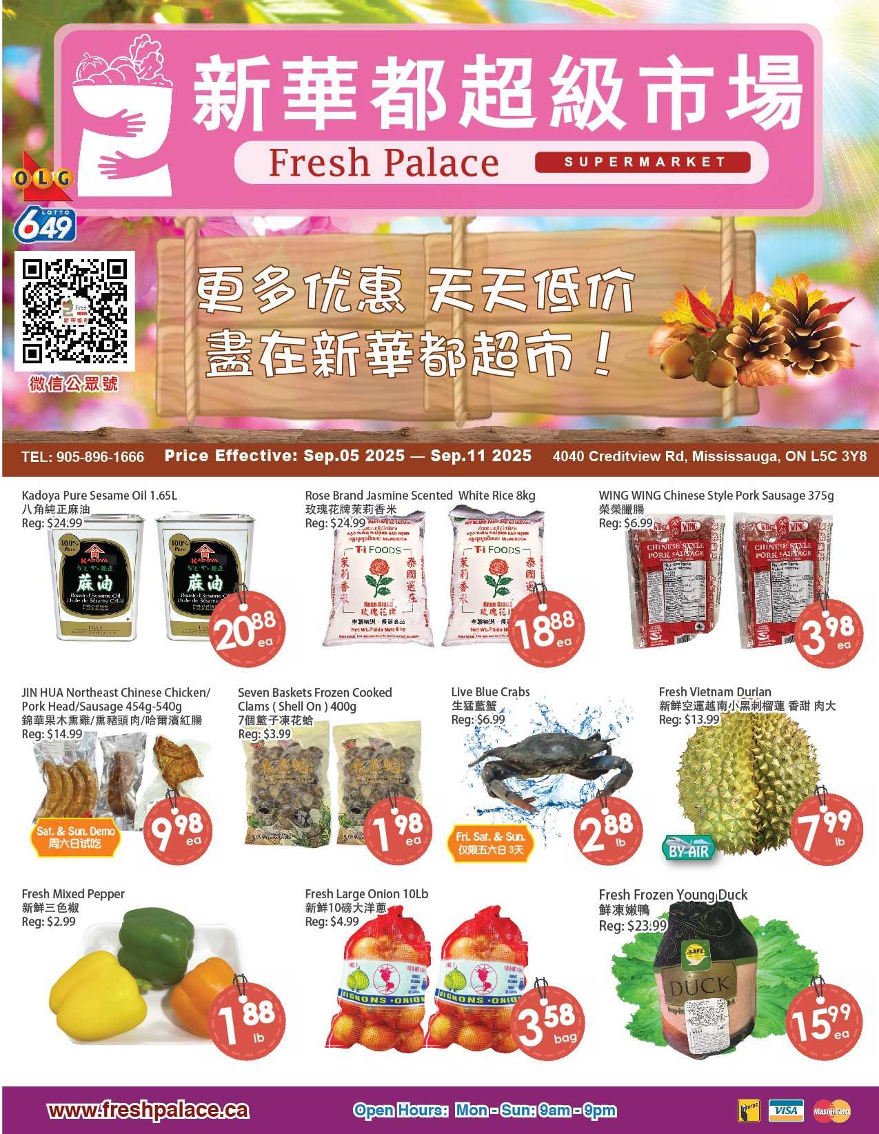 Fresh Palace Supermarket Flyer September 5 to 11