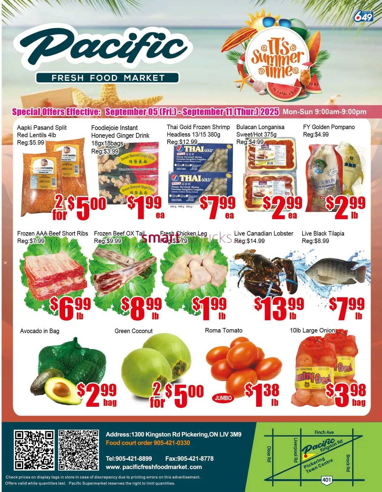 Pacific Fresh Food Market (Pickering) Flyer September 5 to 11
