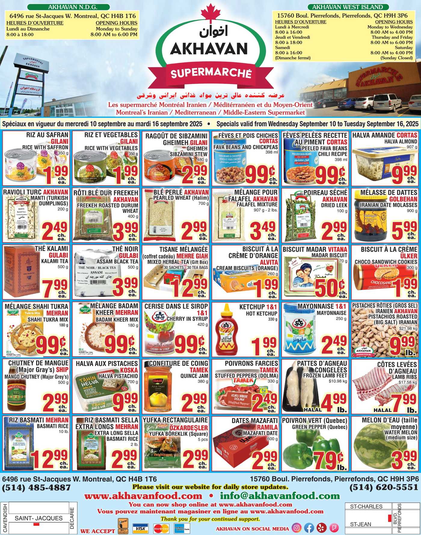 Akhavan Supermarche Flyer September 10 to 16