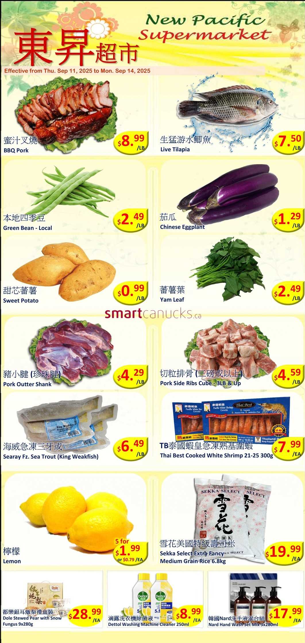 New Pacific Supermarket Flyer September 11 to 14