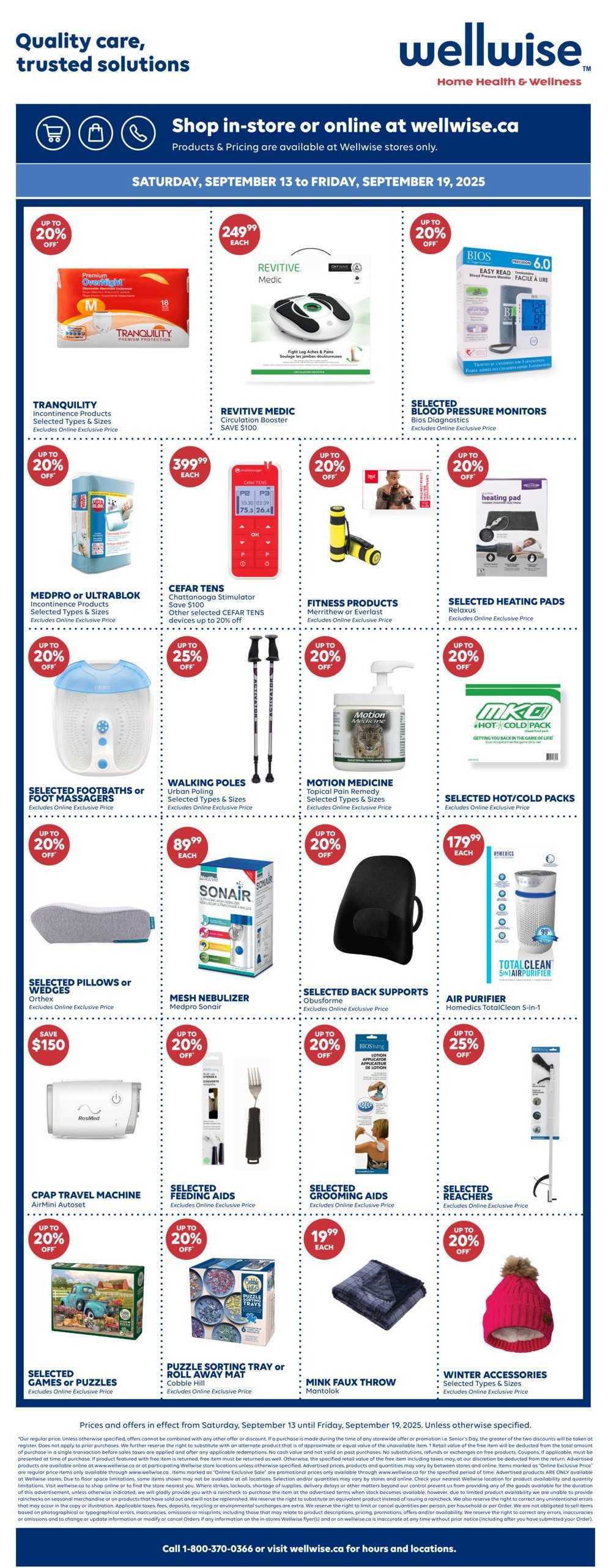 Wellwise By Shoppers Flyer September 13 to 19