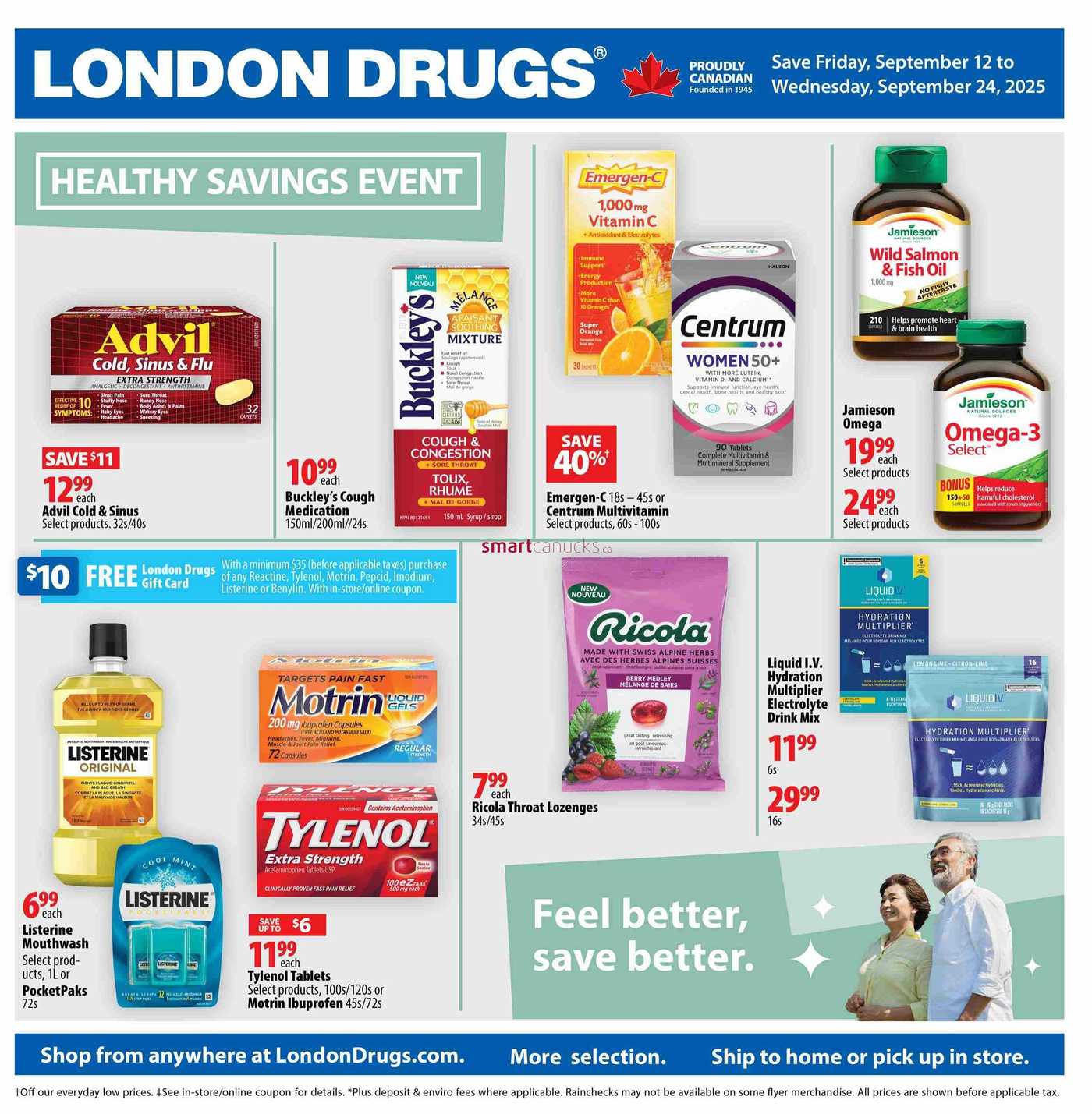 London Drugs Healthy Savings Event Flyer September 12 to 24