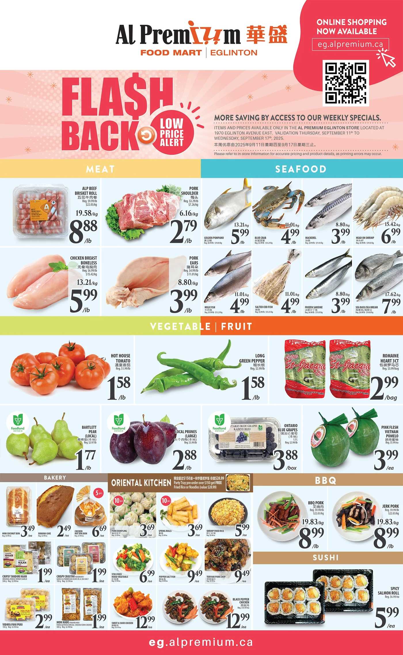 Al Premium Food Mart (Eglinton Ave.) Flyer September 11 to 17