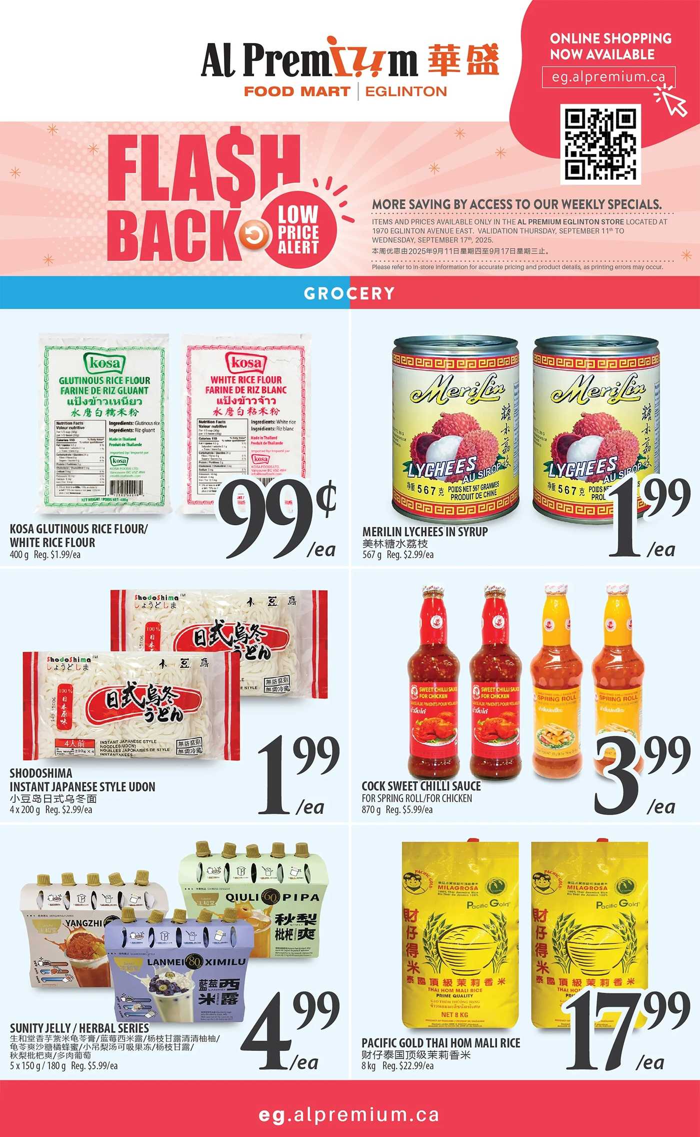 Al Premium Food Mart (Eglinton Ave.) Flyer September 11 to 17