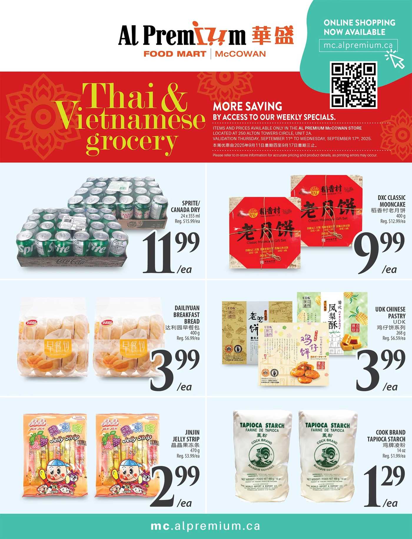 Al Premium Food Mart (McCowan) Flyer September 11 to 17